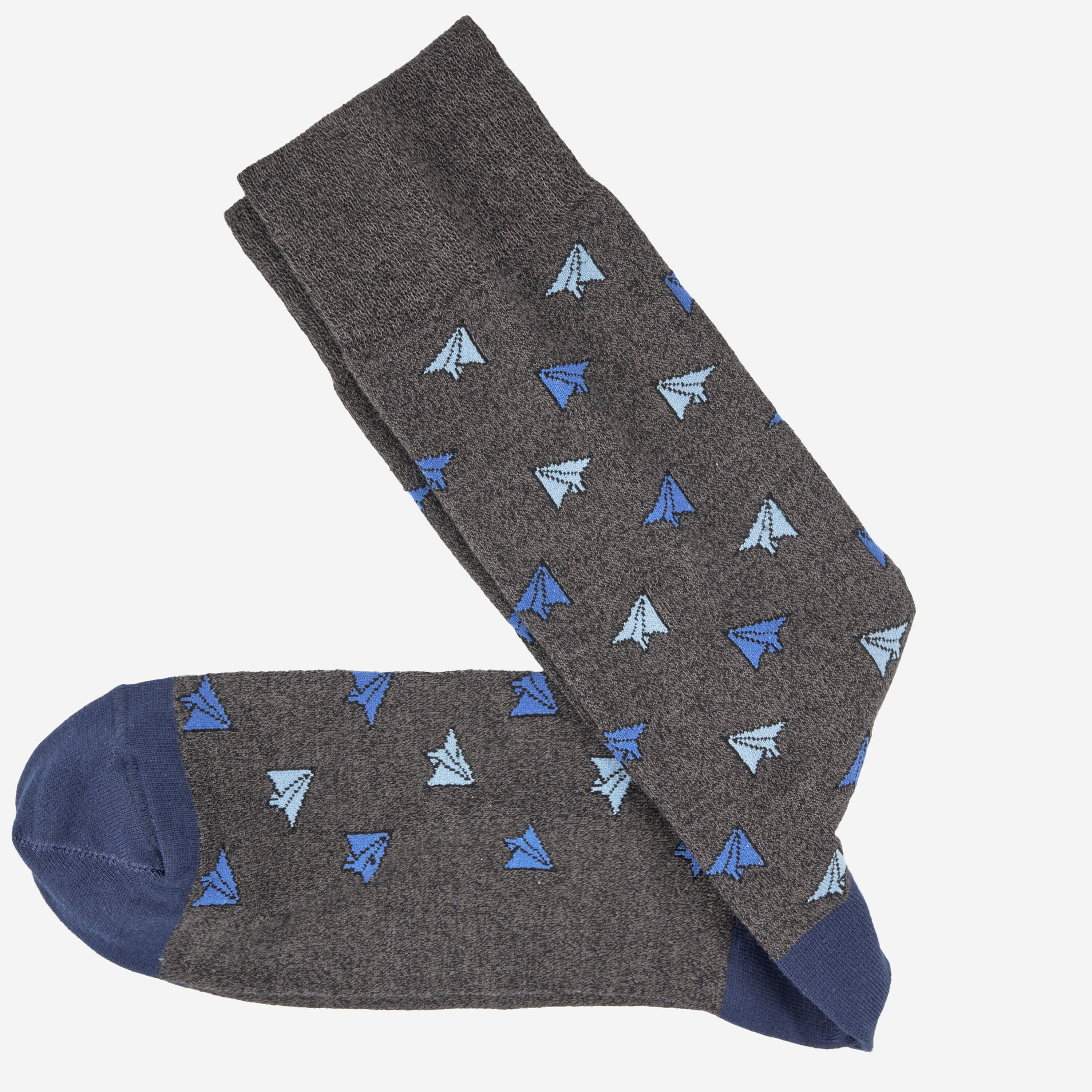 Men's Novelty Socks in Charcoal Paper Planes | Johnston & Murphy