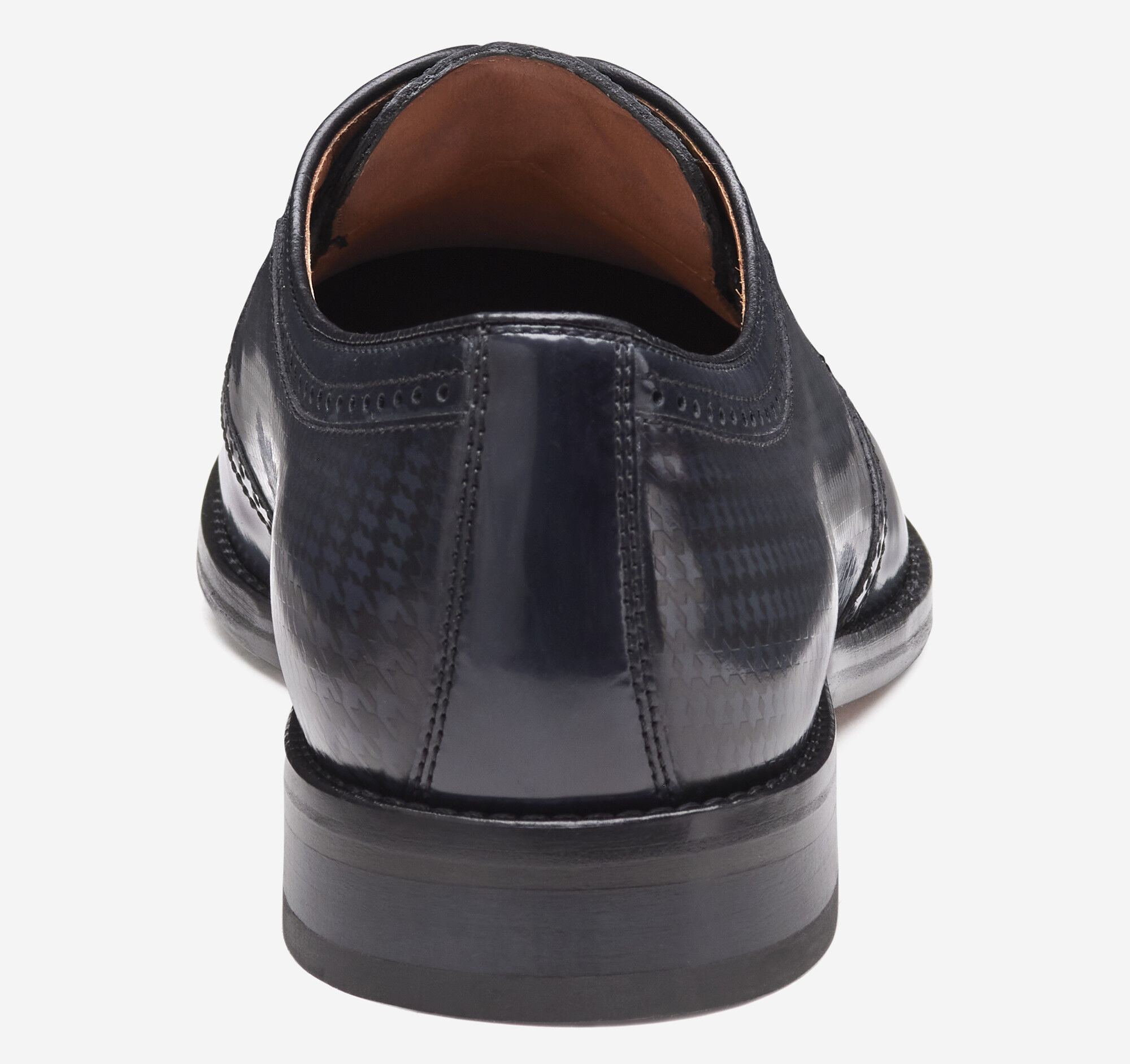 Men's Sullivan Wingtip in Black Brush-Off Houndstooth Calfskin