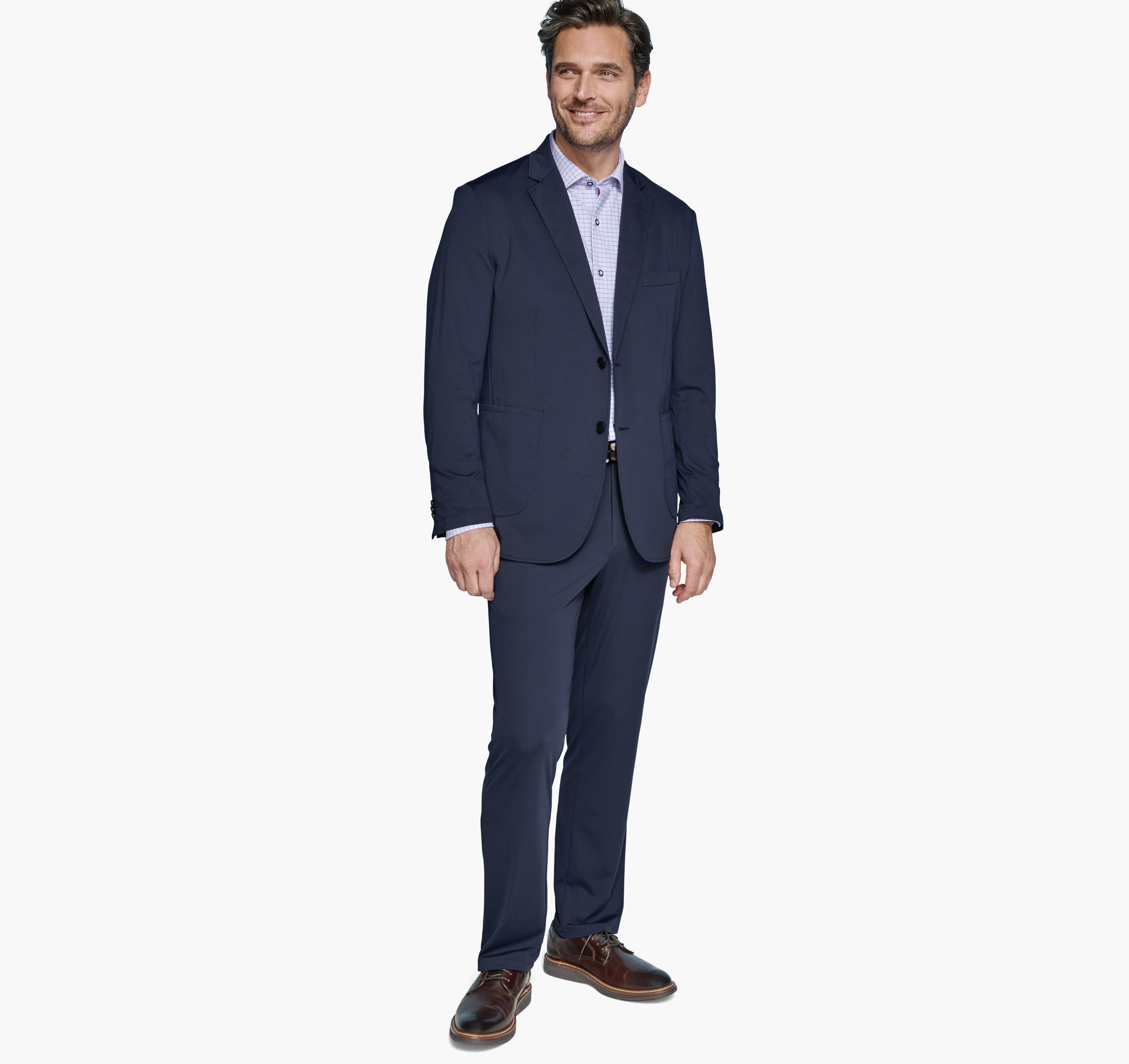 Men's XC Flex® Pinnacle Knit Blazer in Navy | Johnston & Murphy