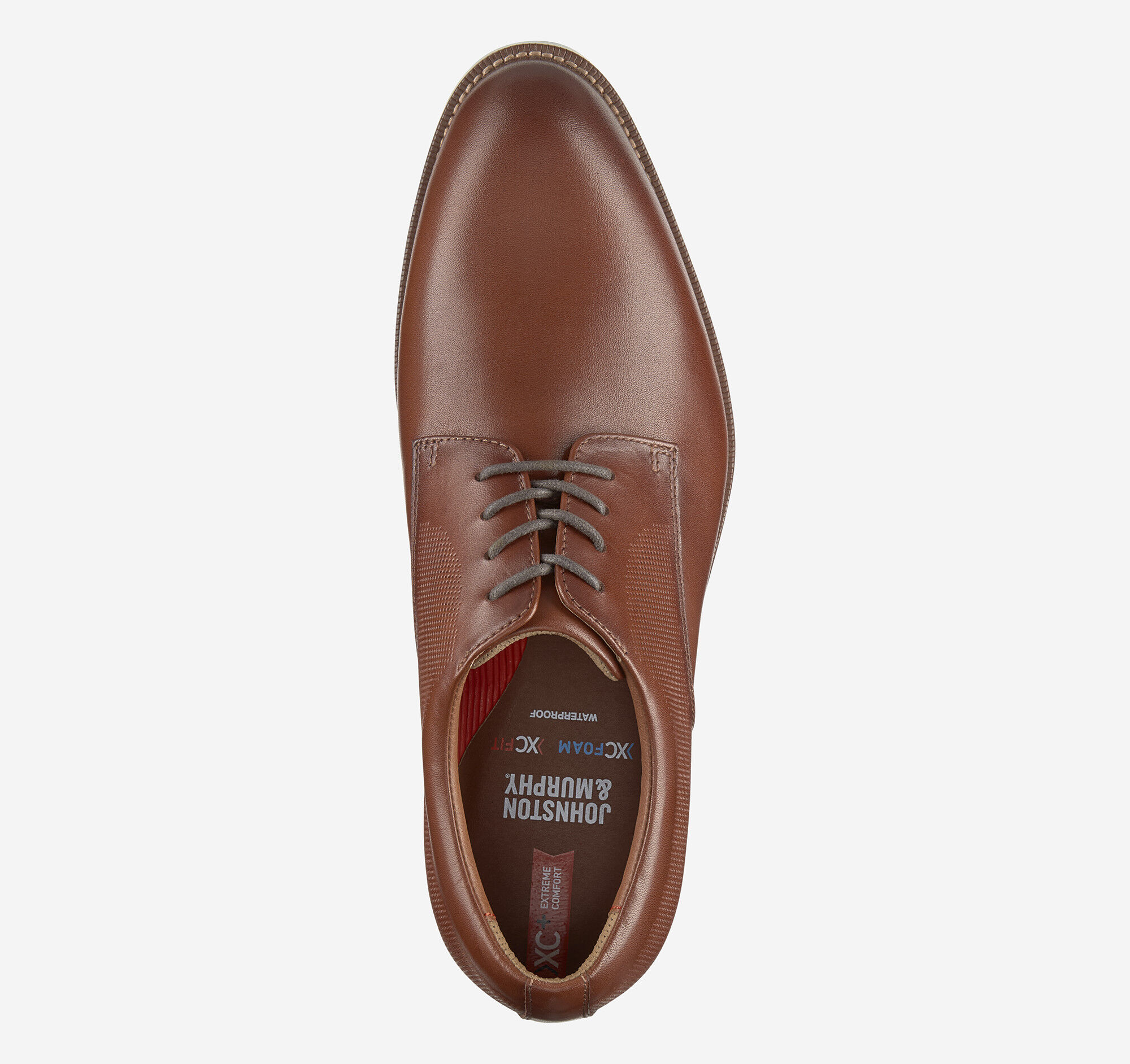 Men's XC+™ Copley Plain Toe in Cognac Embossed Waterproof Full