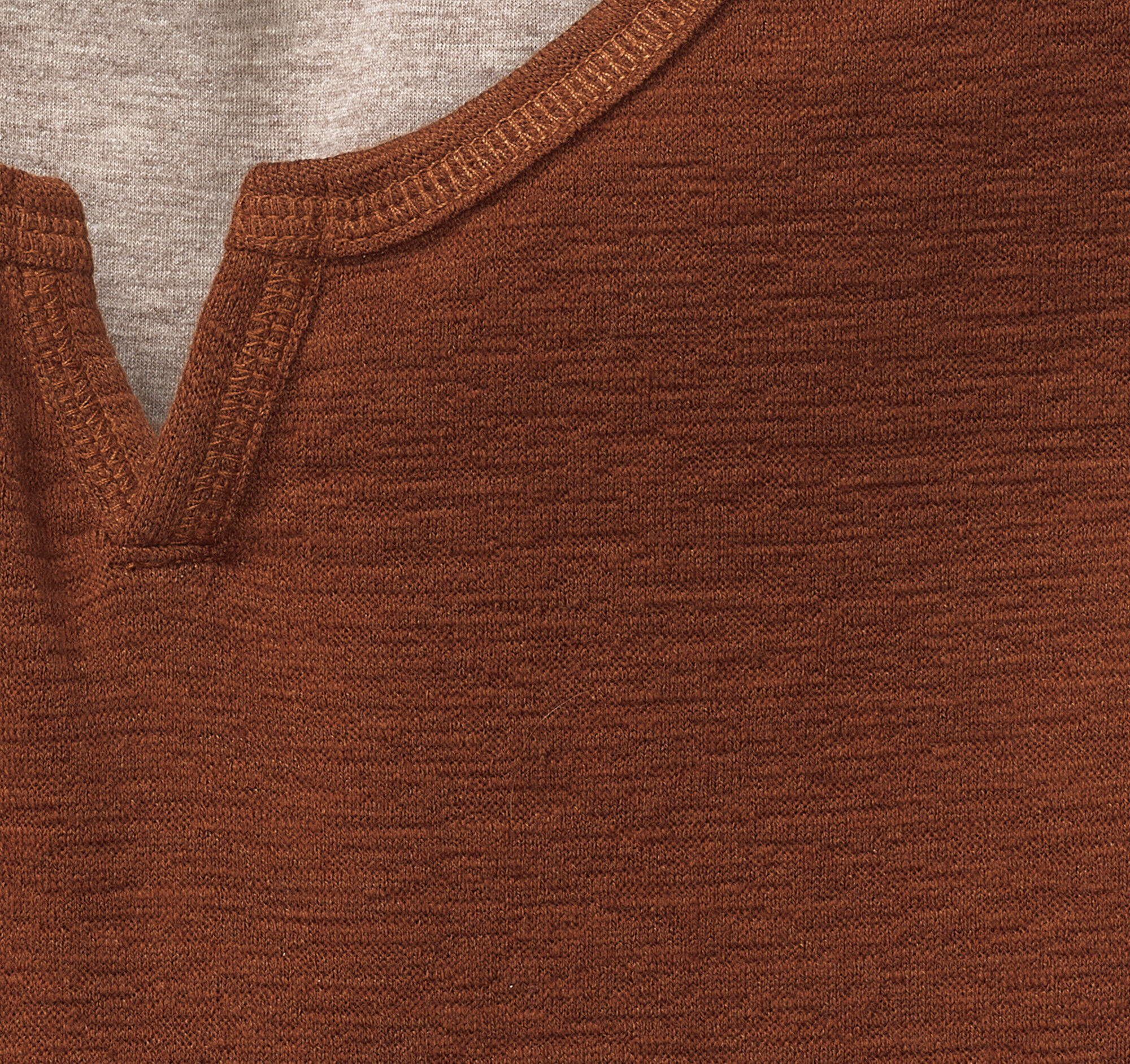 Men's Split-Neck Pullover in Orange | Johnston & Murphy