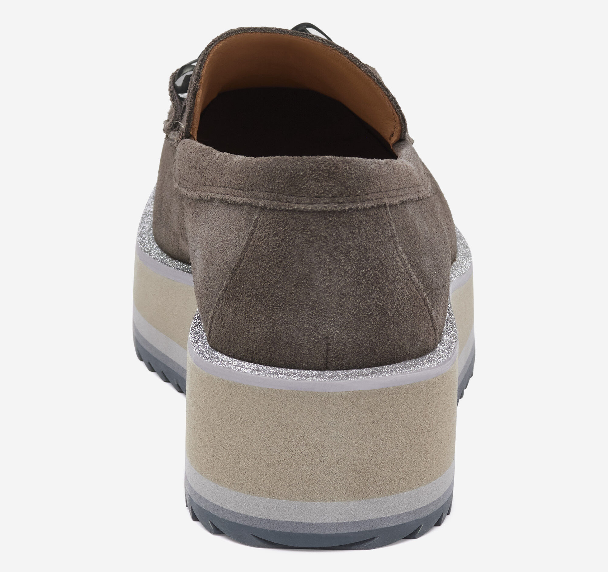 Women's Gracelyn Chain Loafer in Dark Gray Suede | Johnston & Murphy