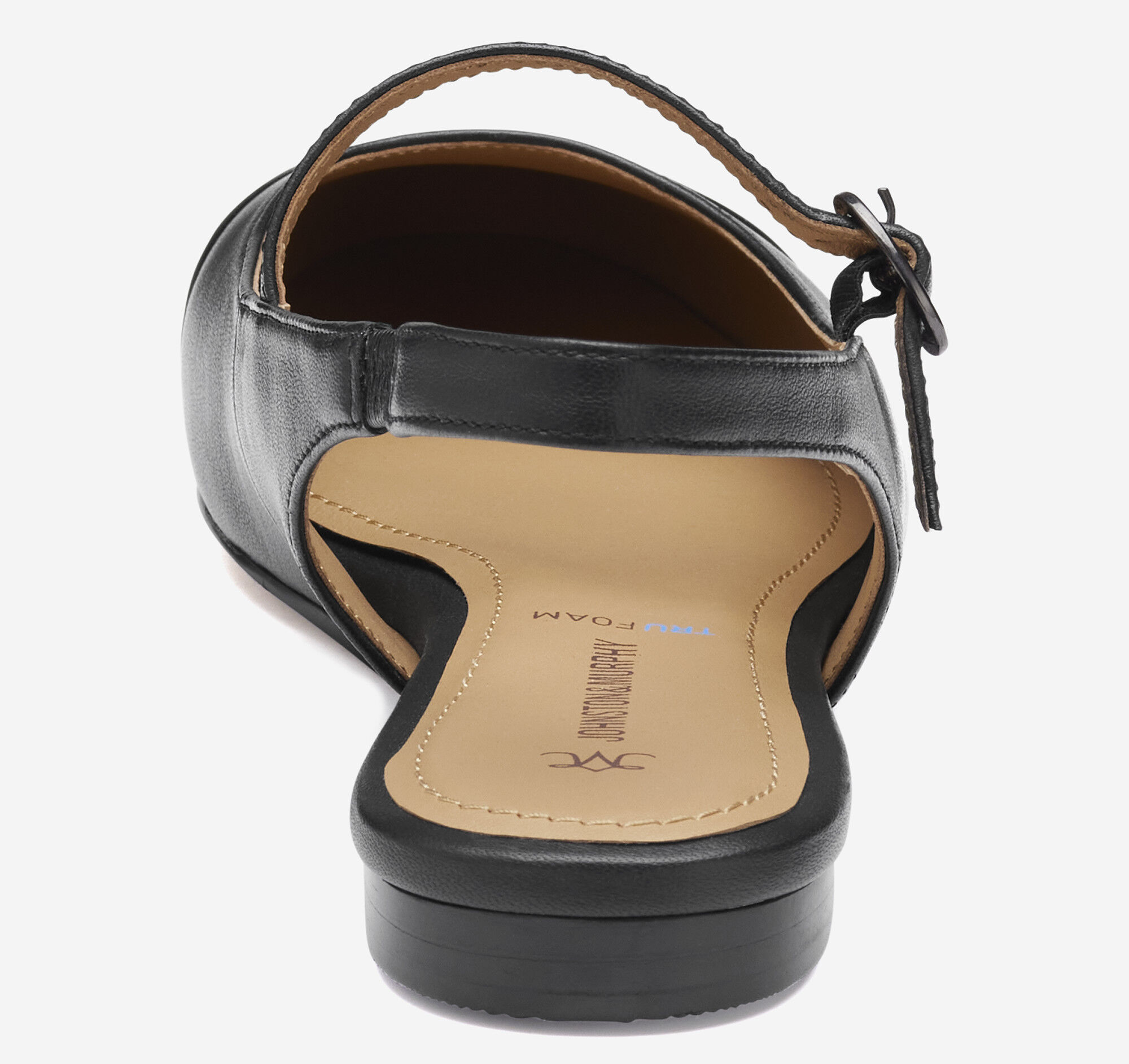 Women's Claire Mary Jane Slingback in Black Glove Leather/Patent