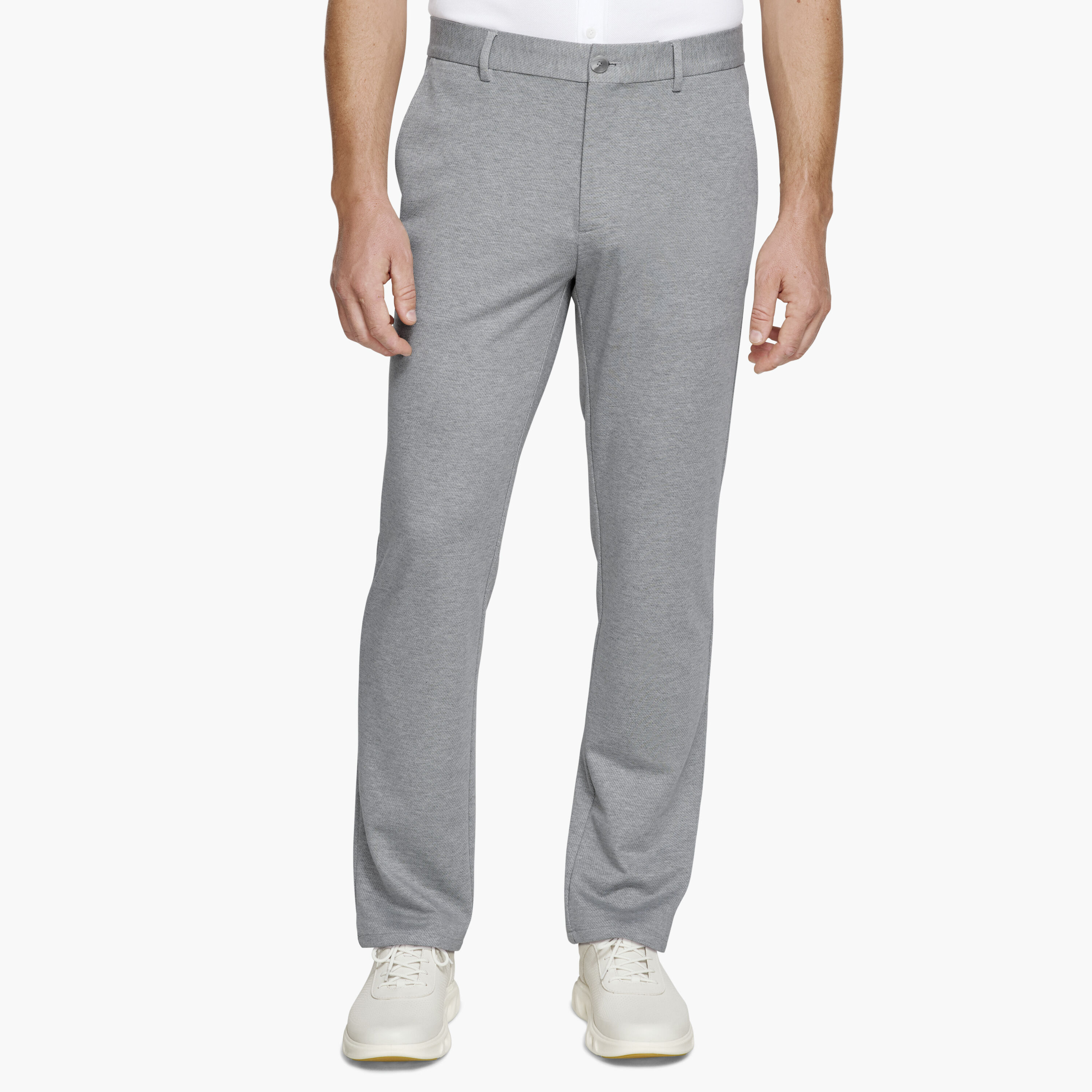 Men's XC Flex® Pinnacle Pants in Gray Twill | Johnston & Murphy