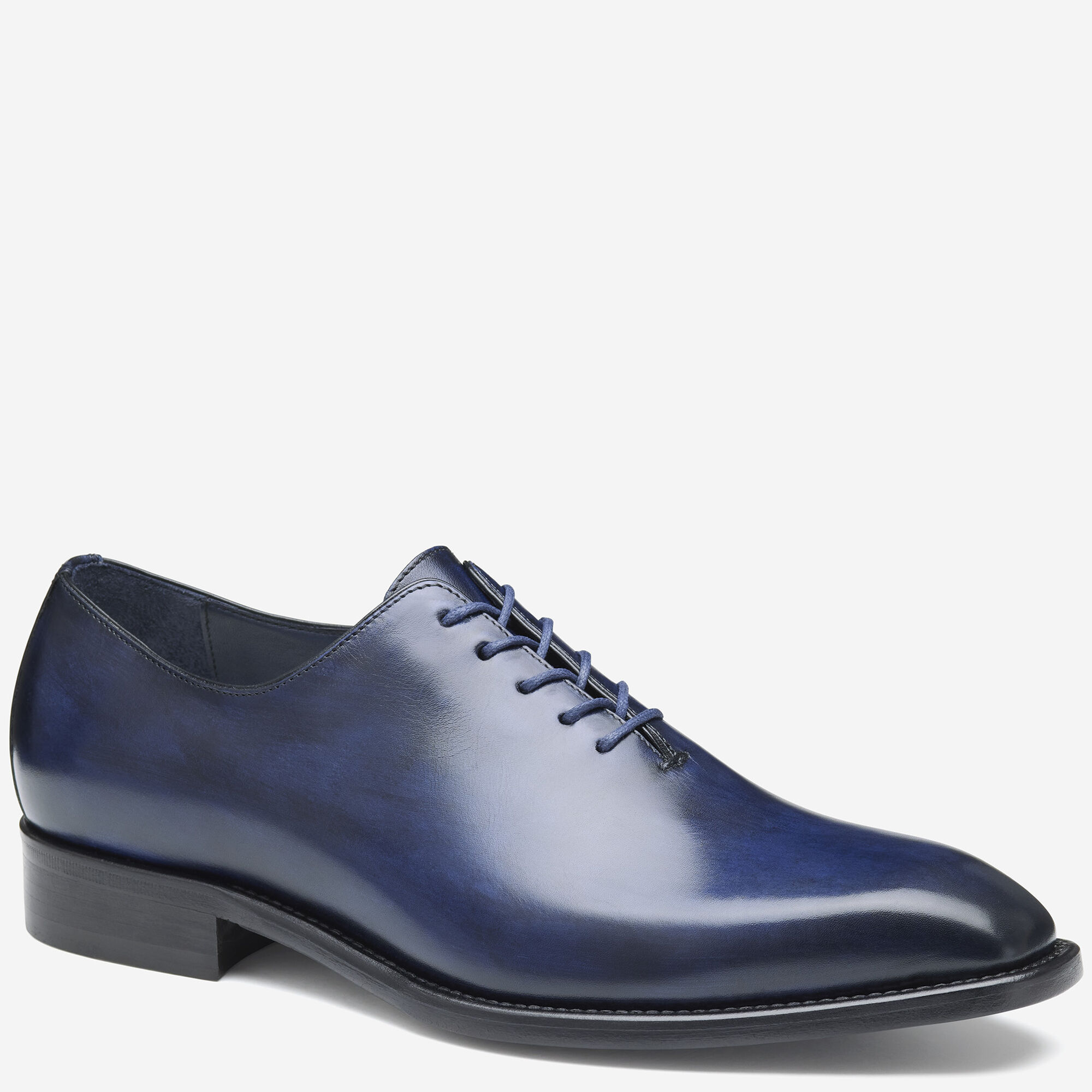 Men's Larson Plain Toe in Navy Italian Calfskin | Johnston & Murphy