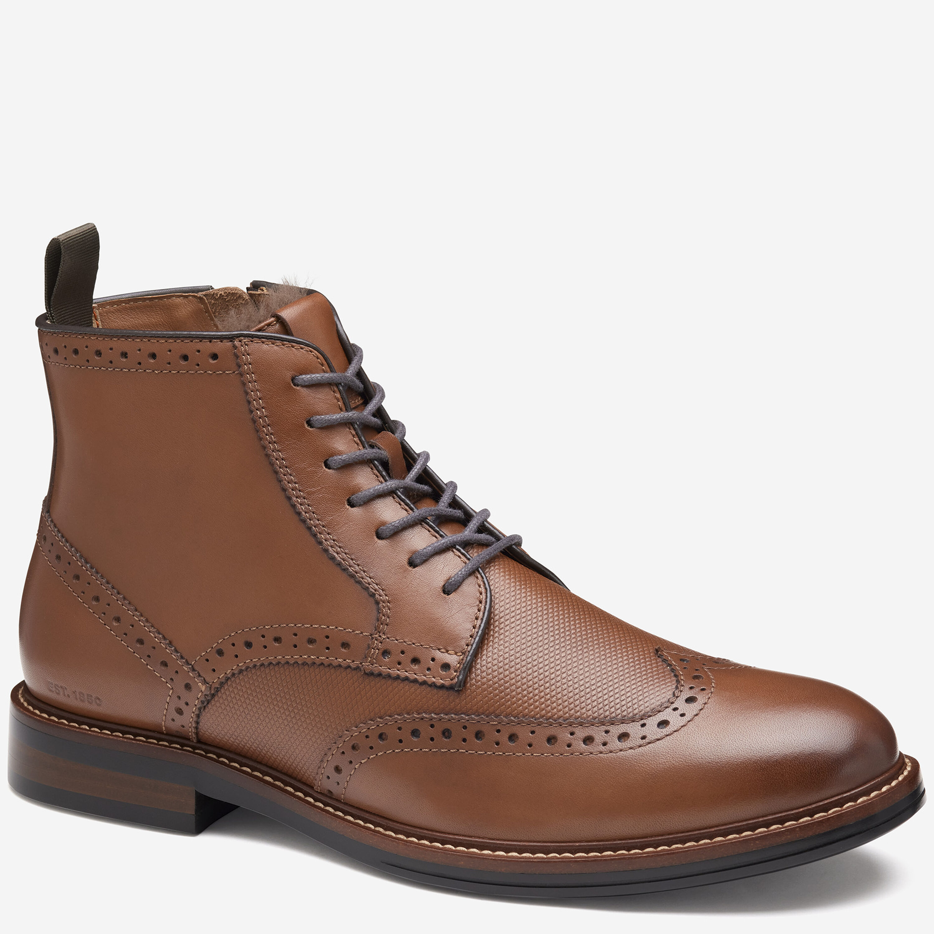 Men's XC+™ Durham Embossed Wingtip Shearling Boot | Johnston & Murphy