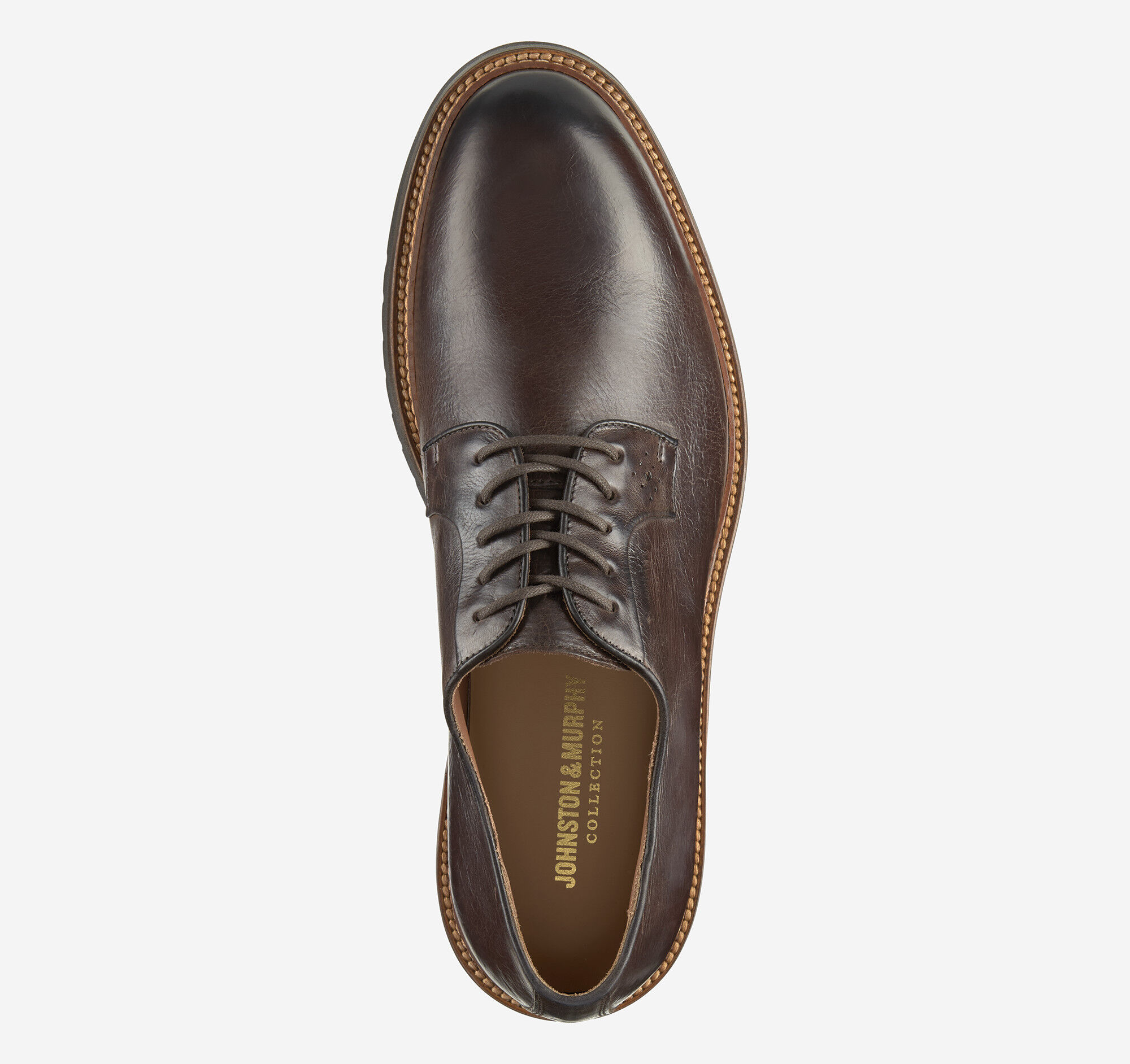 Men's Hartford Plain Toe in Dark Brown Italian Calfskin | Johnston