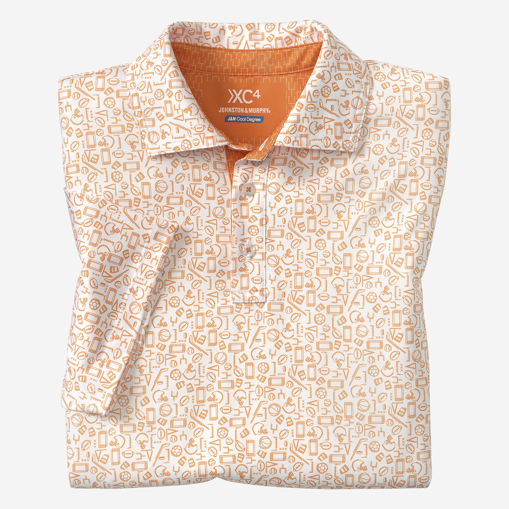 Men's Game Day XC4® Multi-Sport Print Polo | Johnston & Murphy