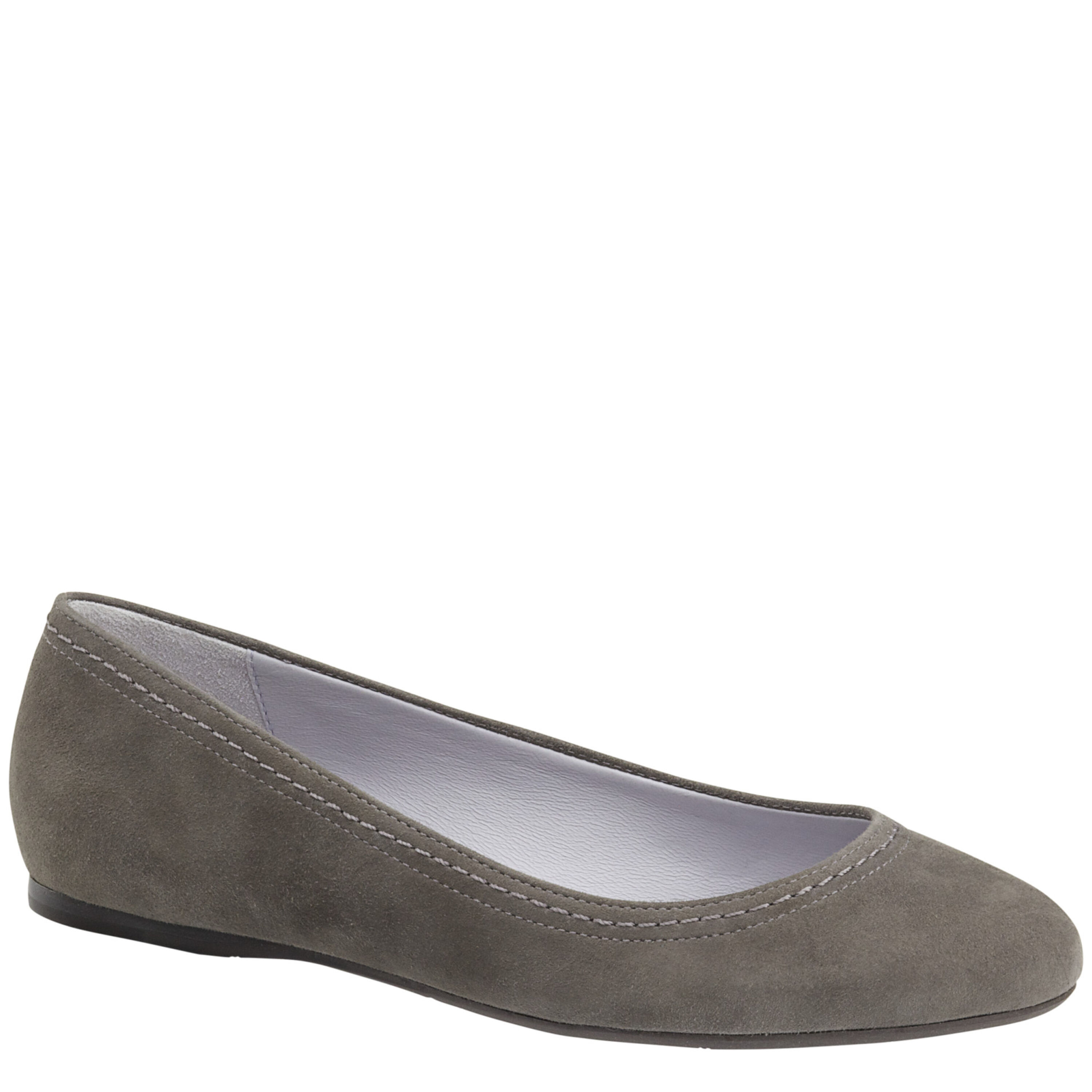 Women's Whitney Ballet in Gray Kid Suede | Johnston & Murphy