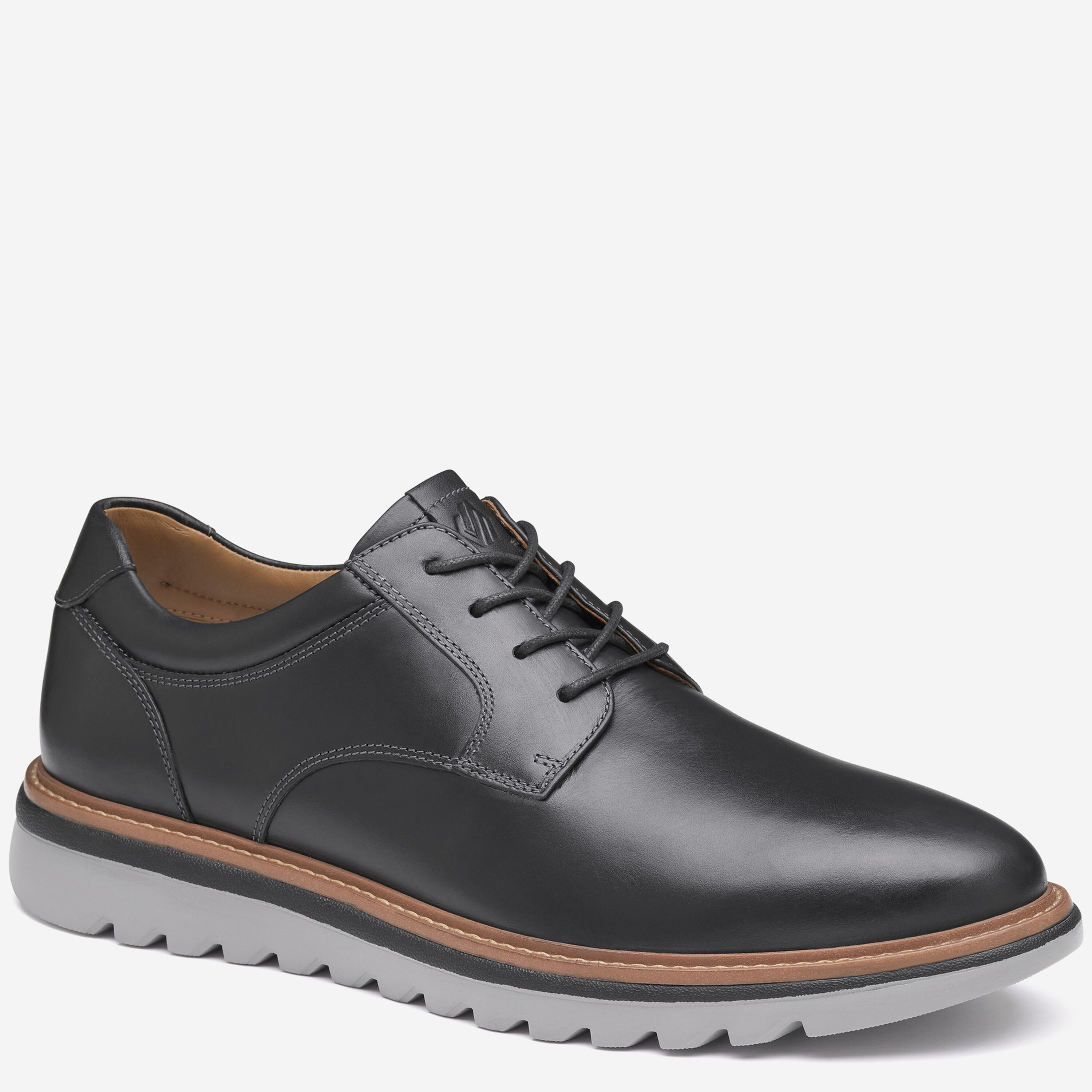 Men's Braydon Plain Toe in Black Full Grain | Johnston & Murphy
