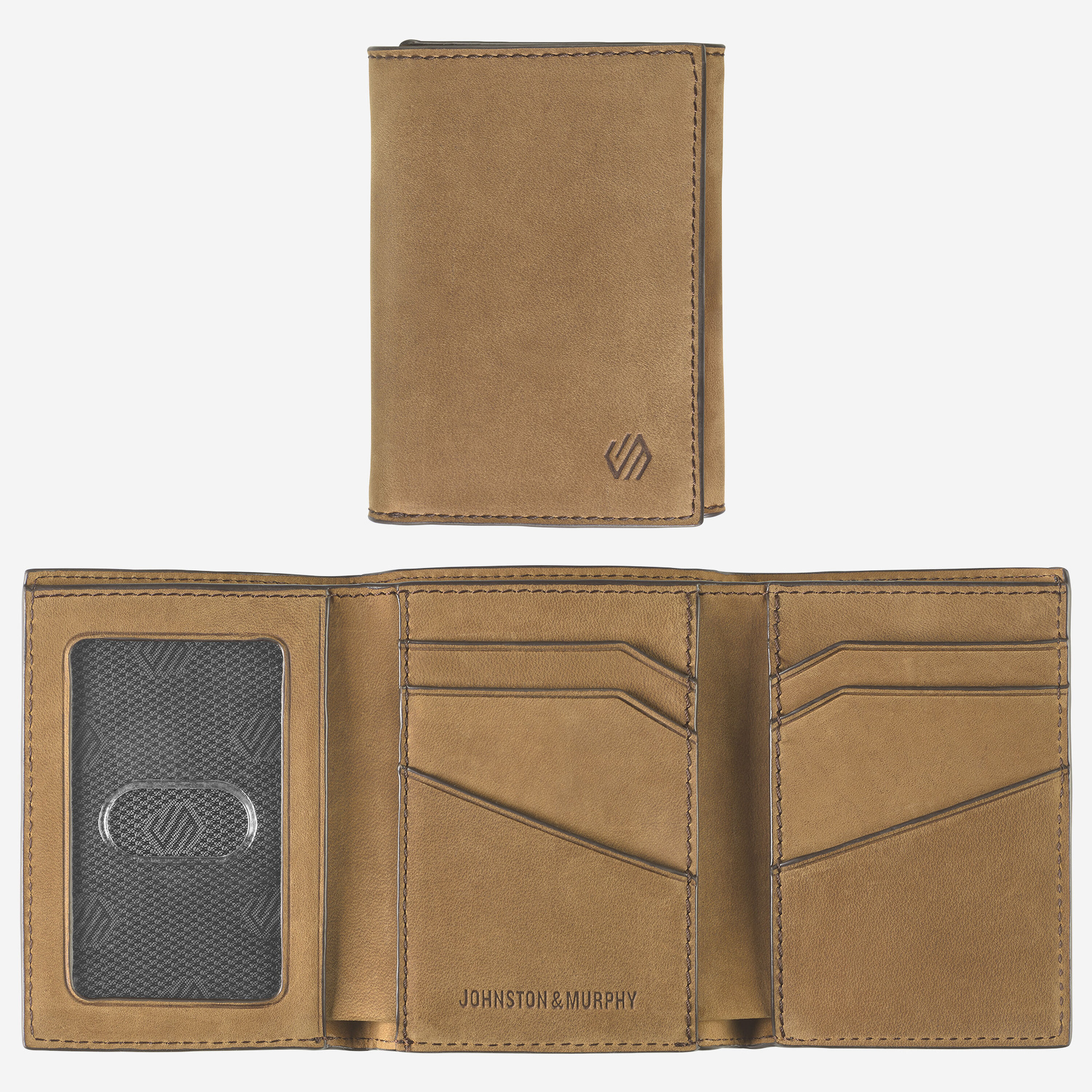 Men's Jackson Trifold Wallet in Tan Oiled | Johnston & Murphy
