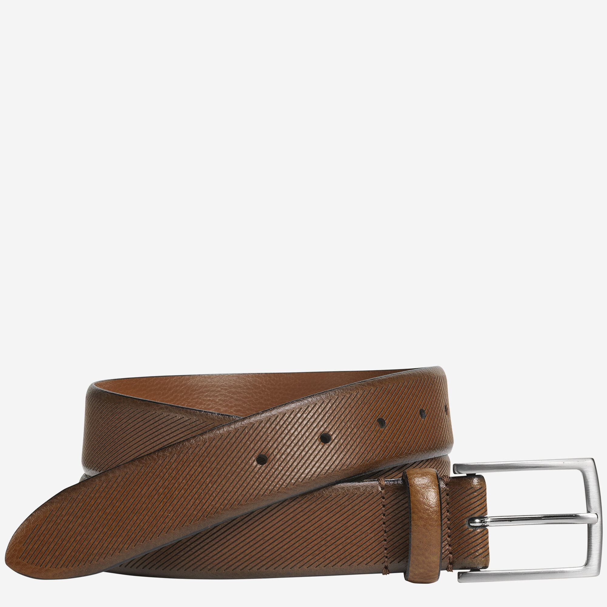 Men's Diagonal Embossed Belt | Johnston & Murphy