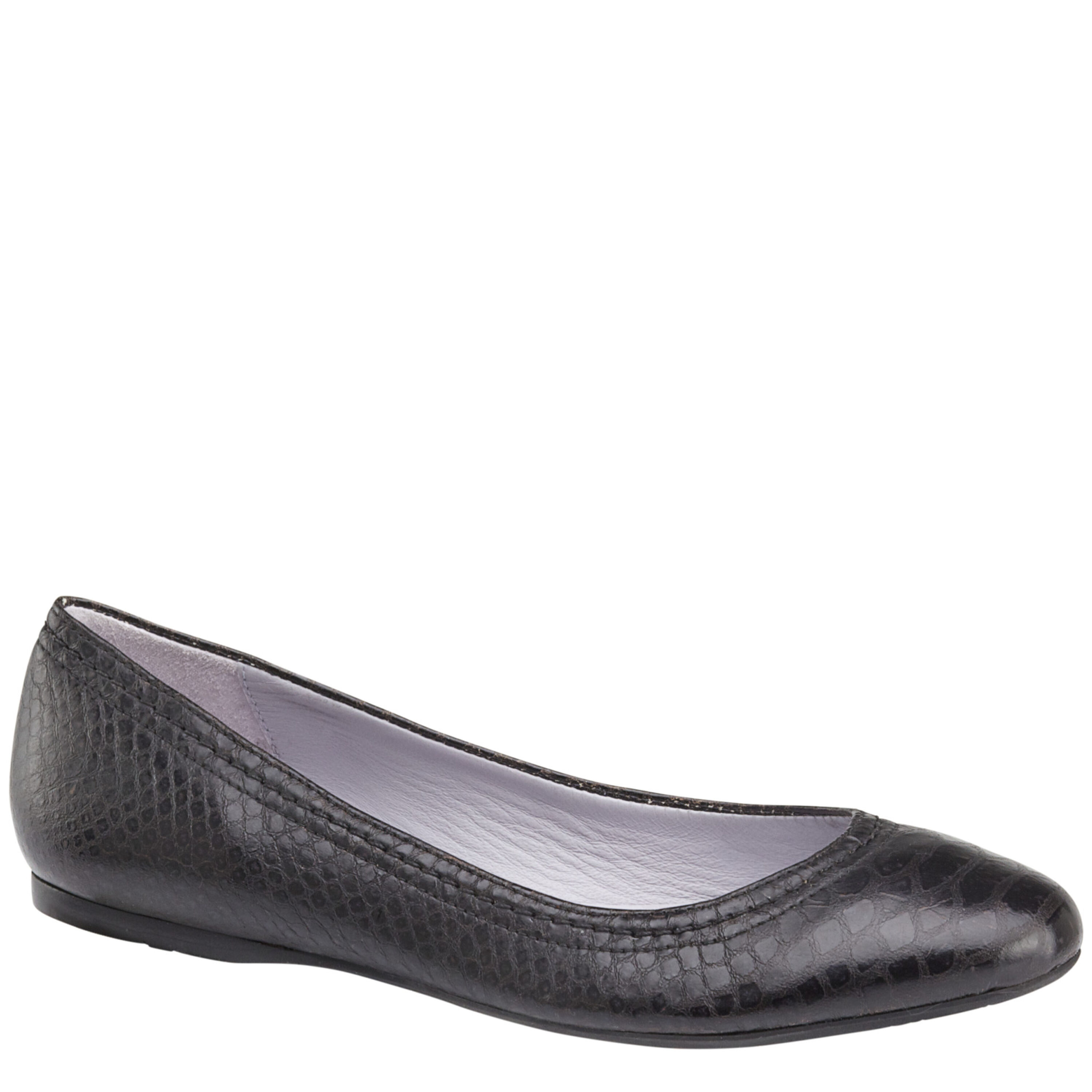 Women's Whitney Ballet in Brown Italian Snake Print Leather | Johnston ...