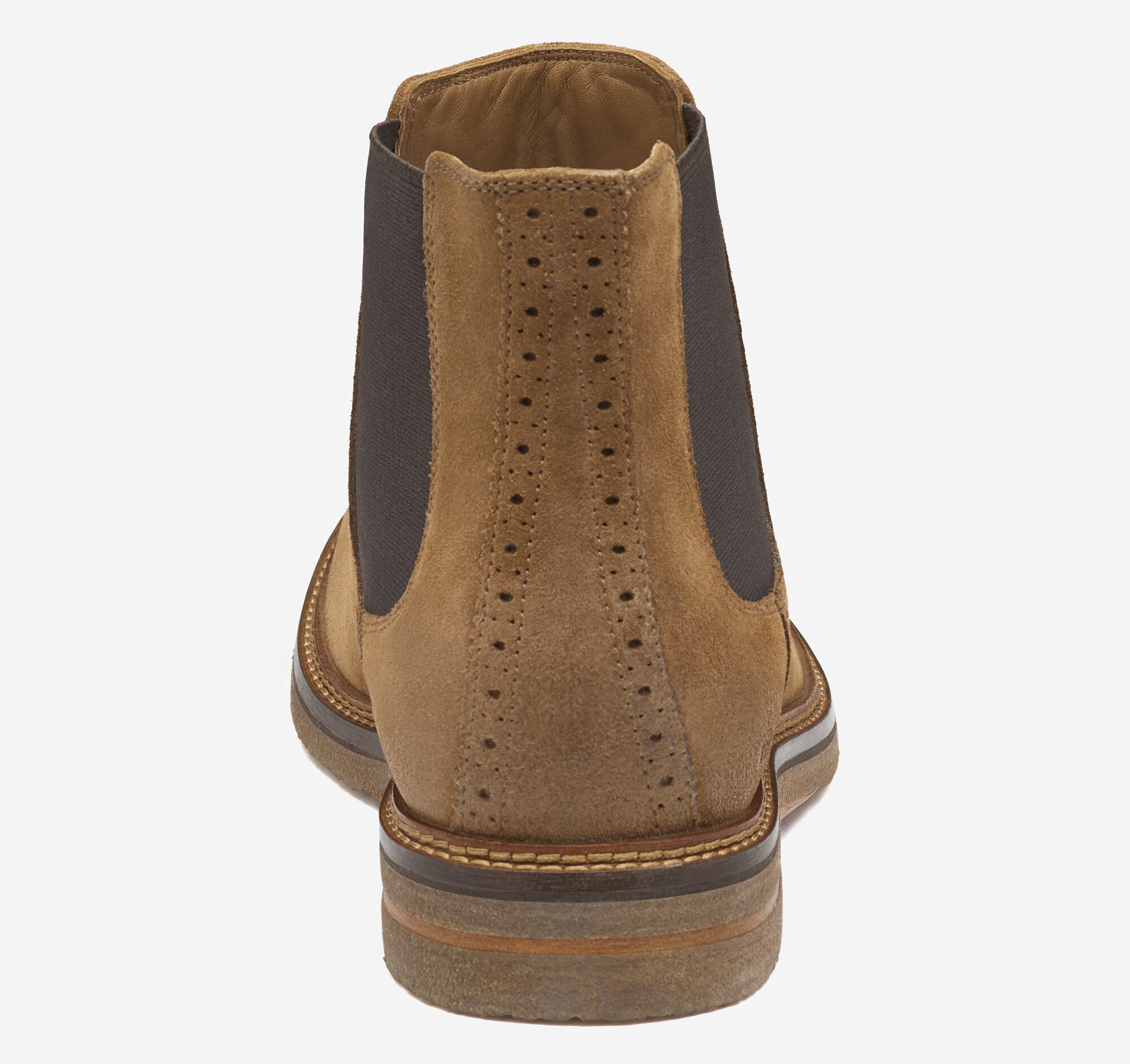 Men's Calder Chelsea Boot in Snuff Waxed Suede | Johnston & Murphy