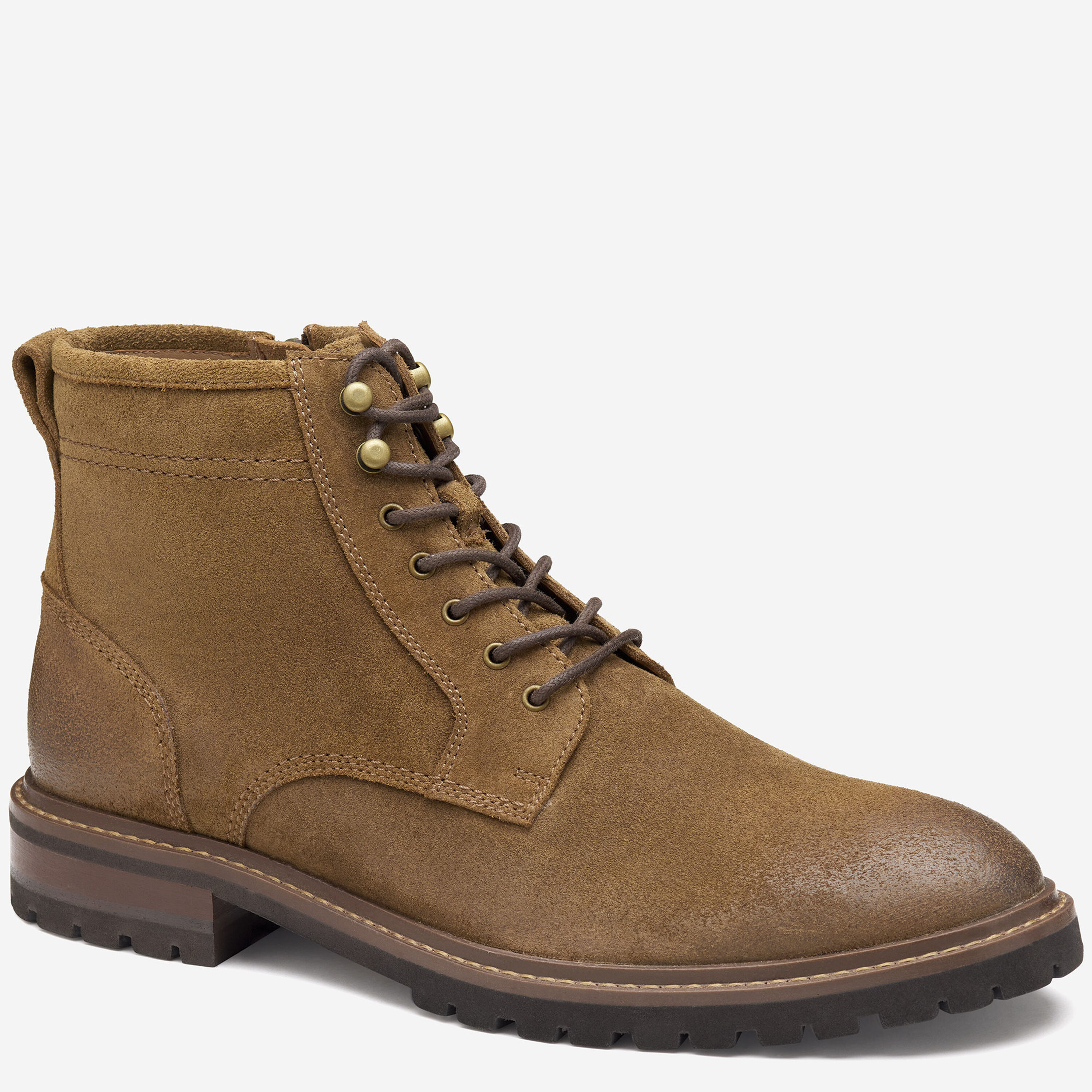 Men's Barrett Plain Toe Boot in Snuff Oiled Suede | Johnston & Murphy