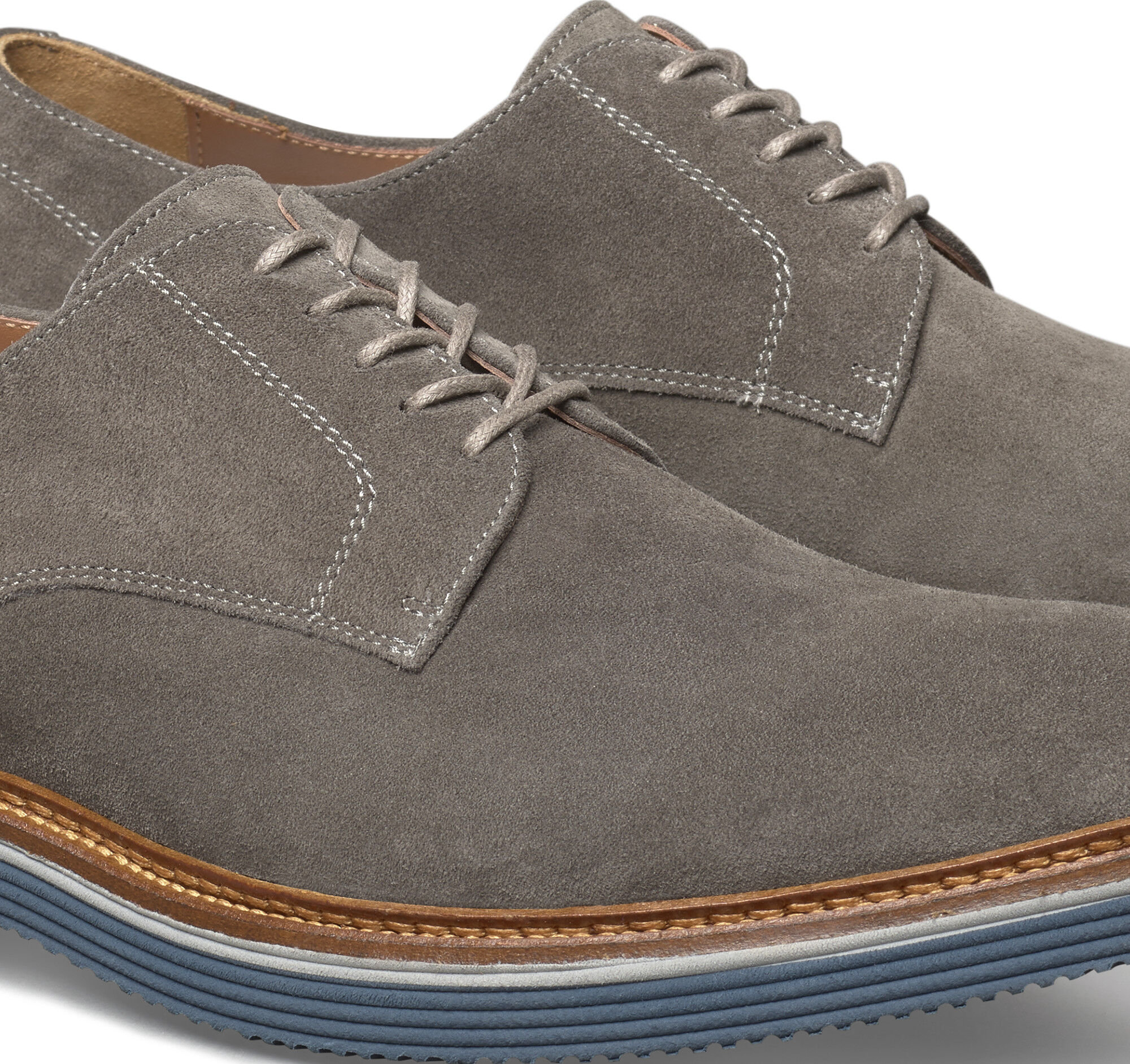 Men's Jenson Plain Toe in Gray Italian Suede | Johnston & Murphy