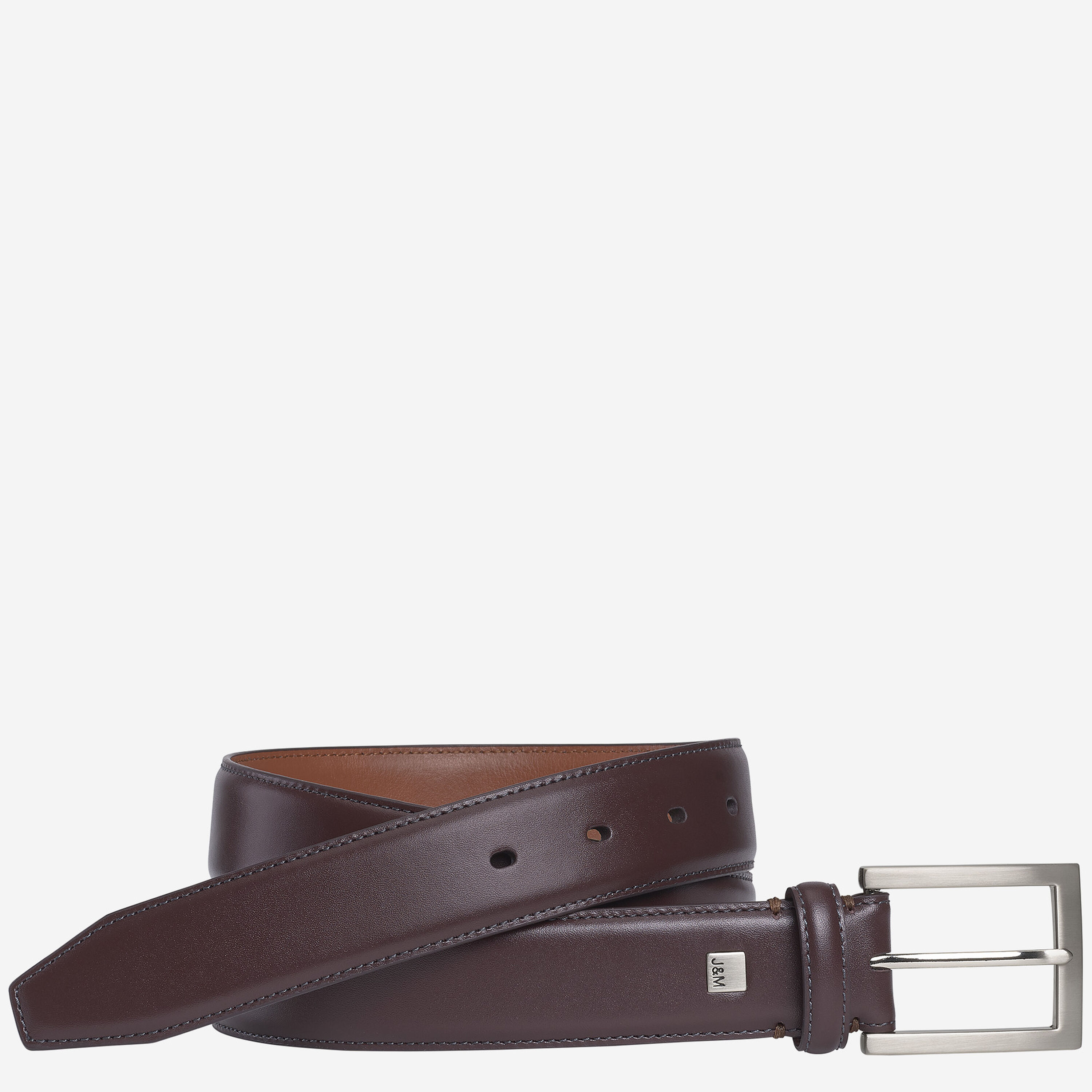 Men's Johnston & Murphy Dress Belt in Dark Burgundy | Johnston & Murphy