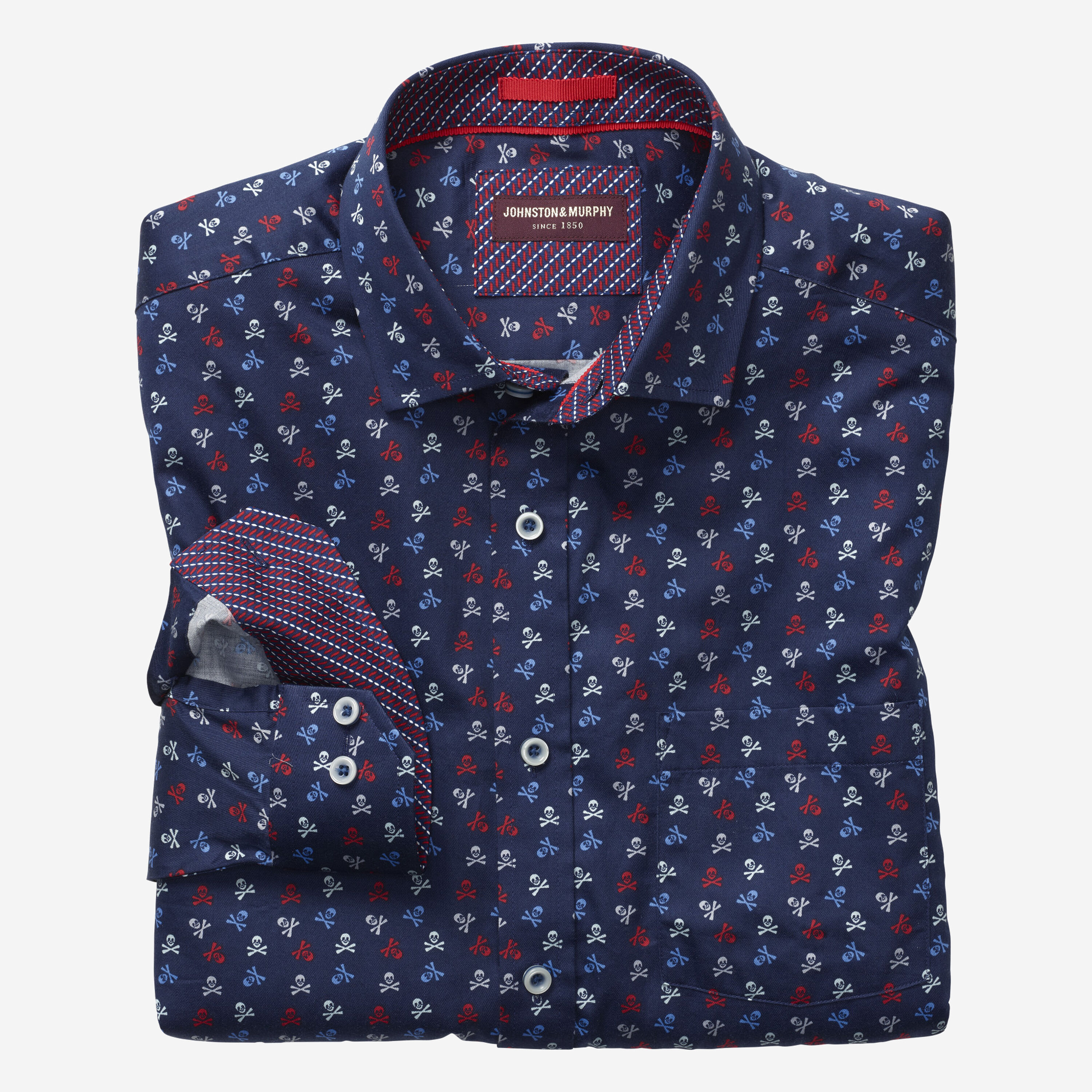 skull pattern shirt