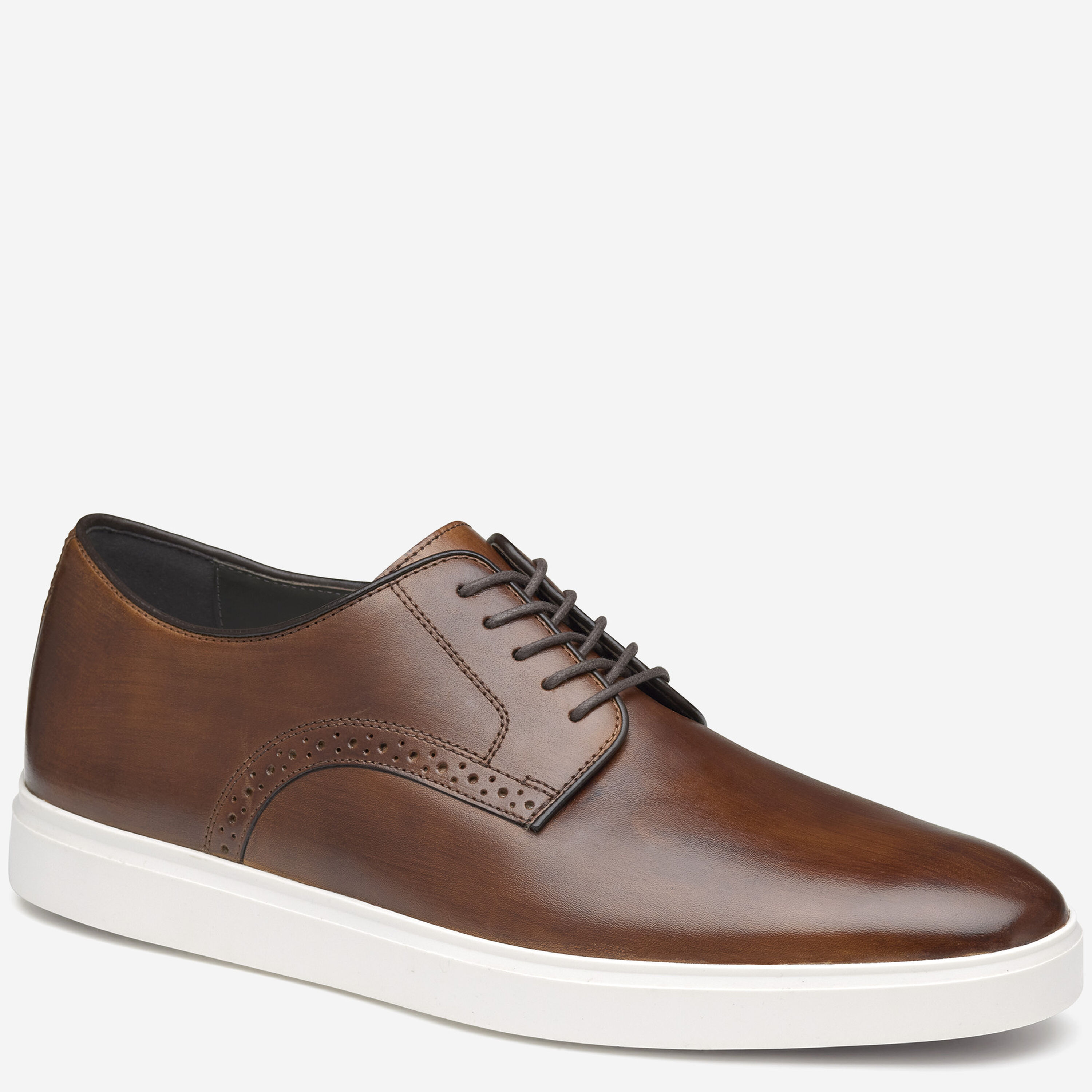 Men's Brody Plain Toe in Brown Hand-Stained Full Grain | Johnston & Murphy