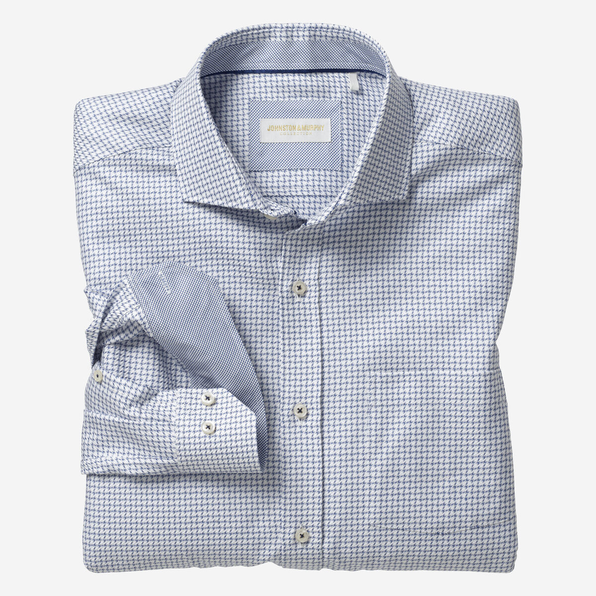 Italian Broken Square Check Dress Shirt