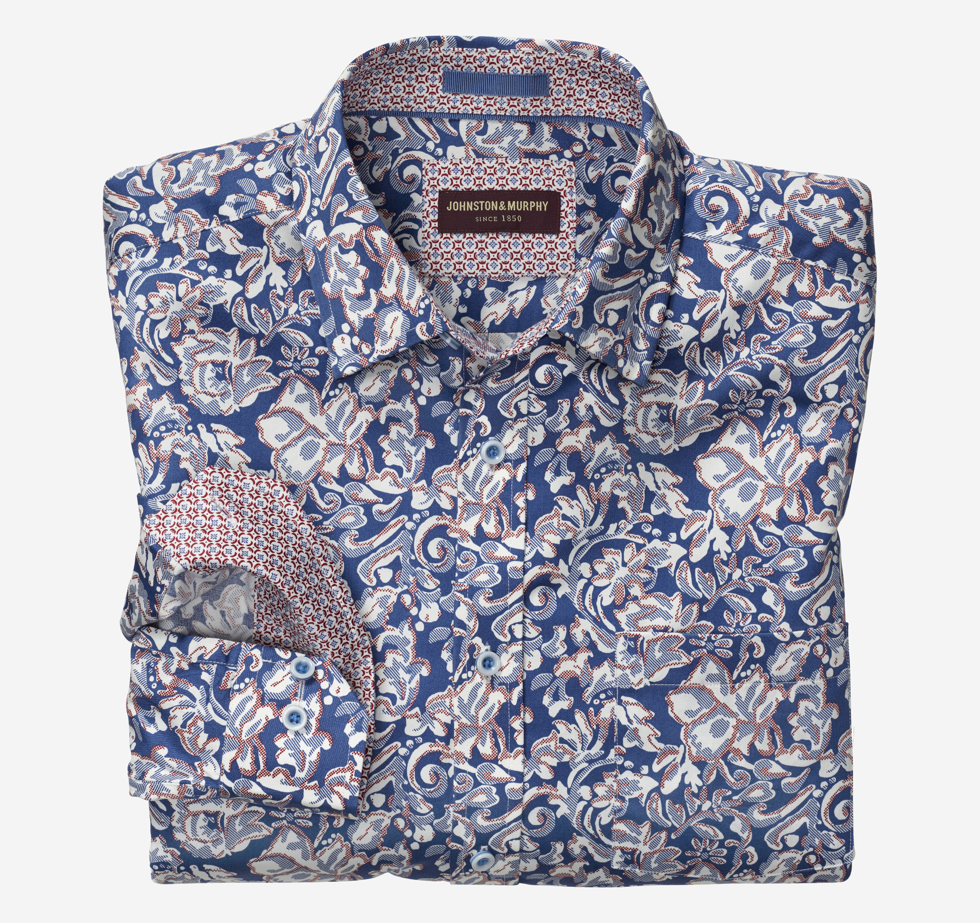 Floral Scroll Print Shirt