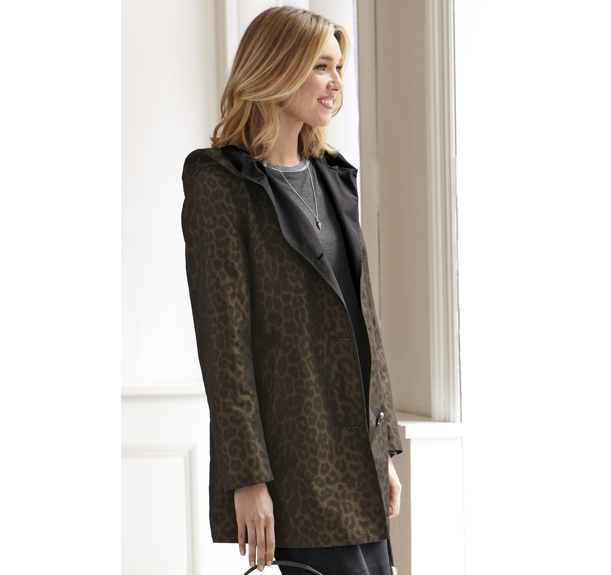 Hooded Leopard Raincoat