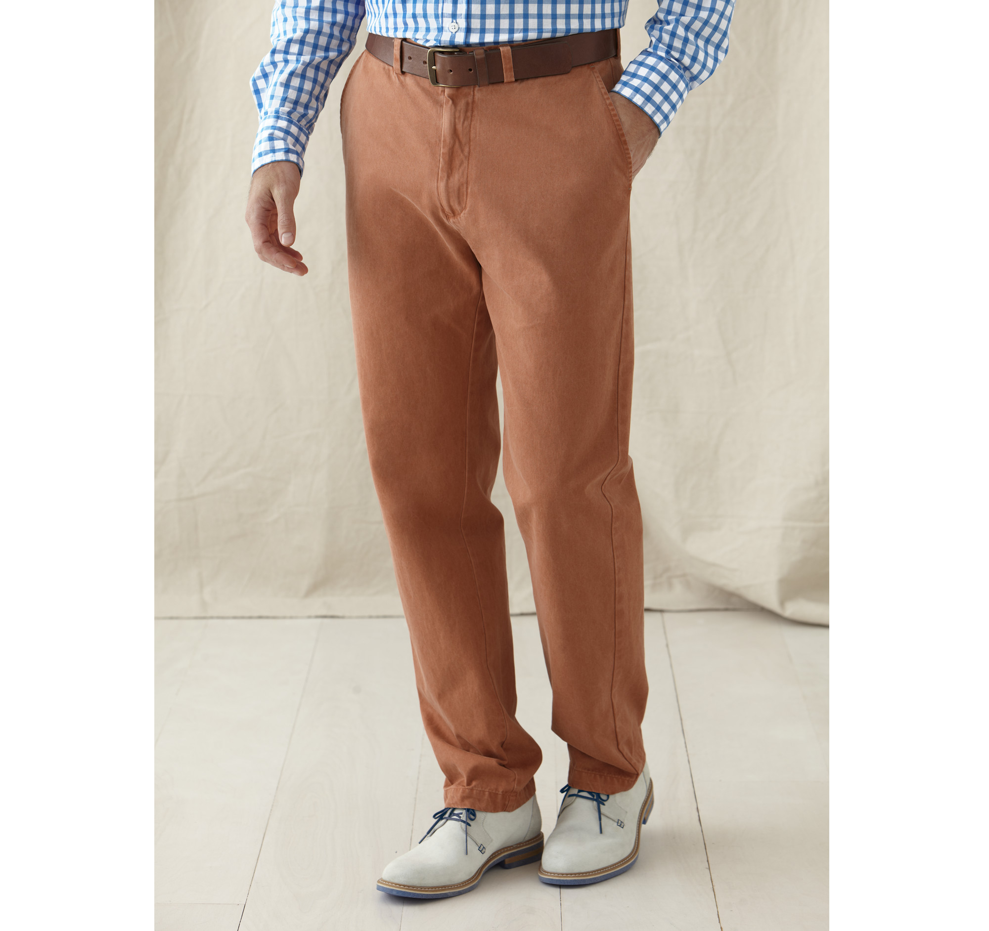Garment-Washed Chinos