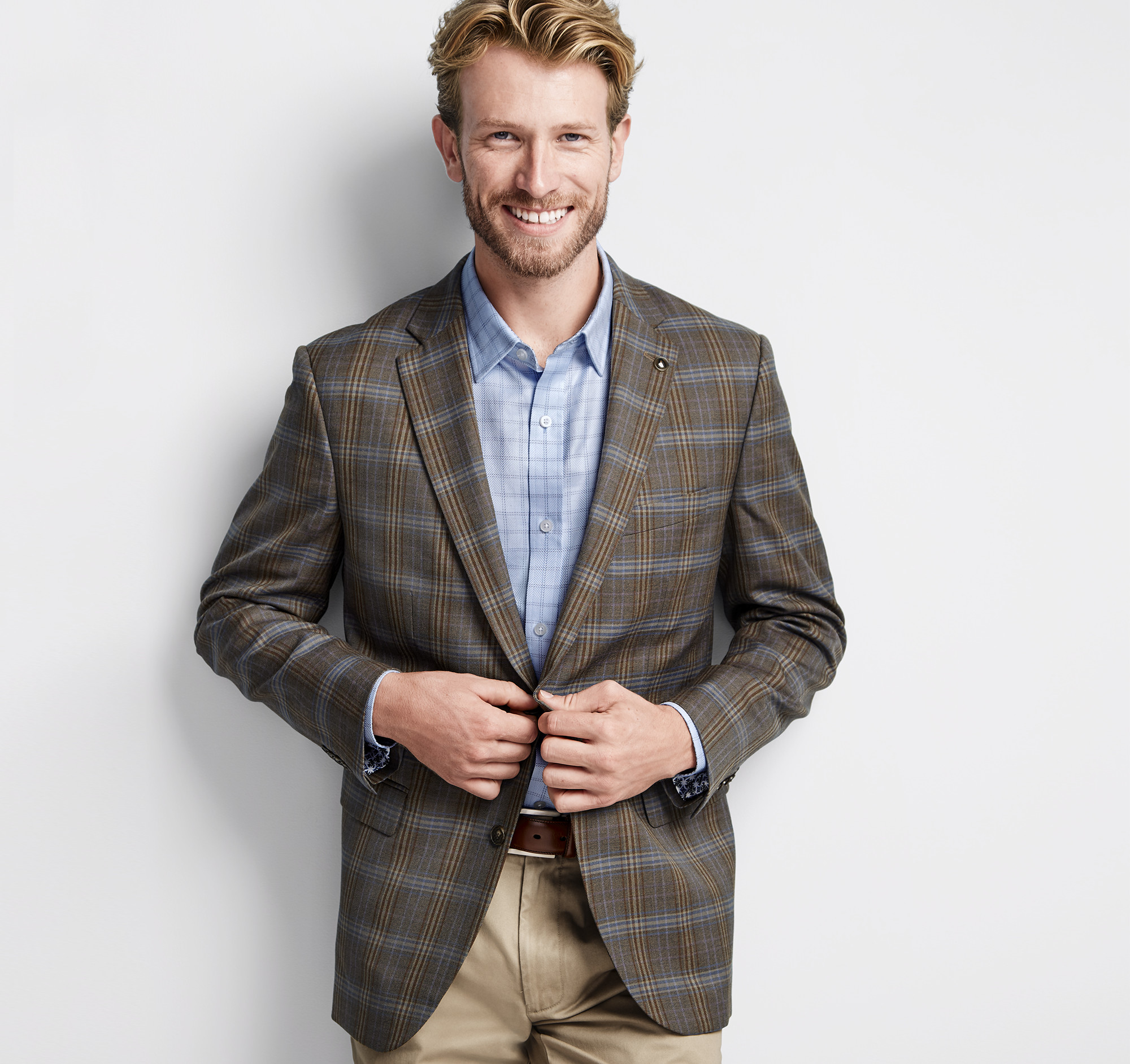 Cafe Windowpane Blazer | Johnston & Murphy