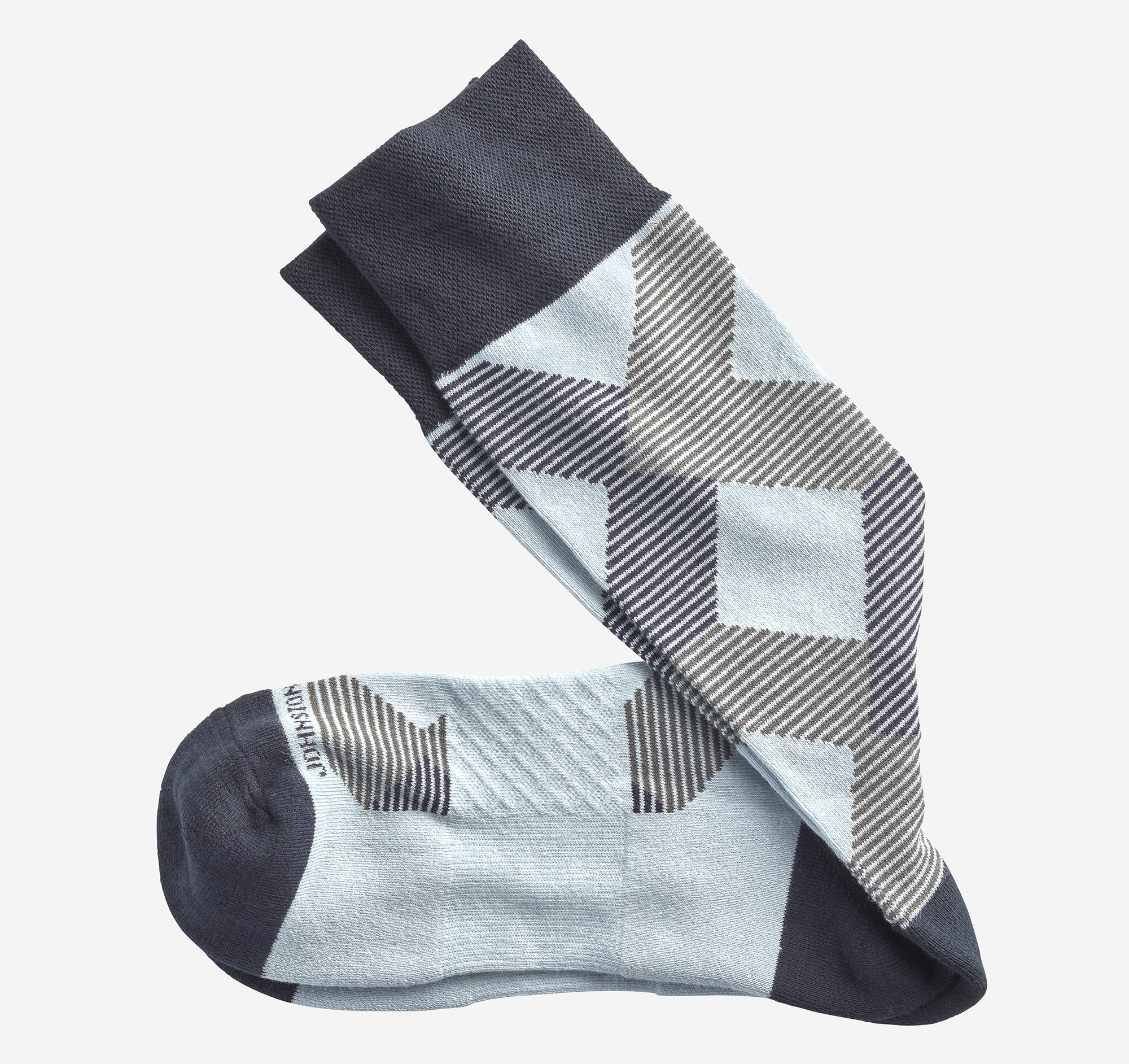 Geometric Socks in Light Blue Geometric | Johnston & Murphy