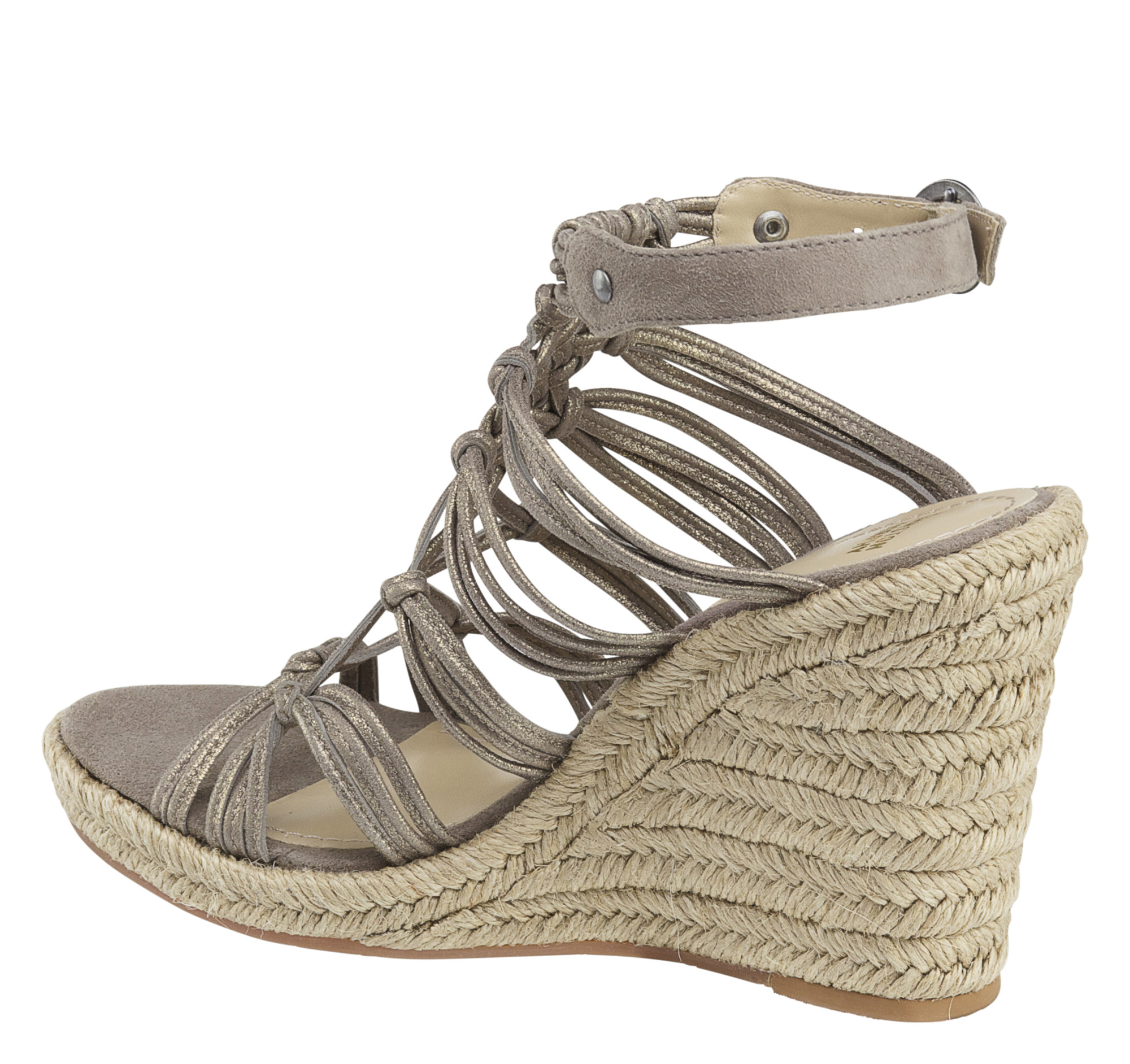 Mindy Braided Ankle-Strap Wedge