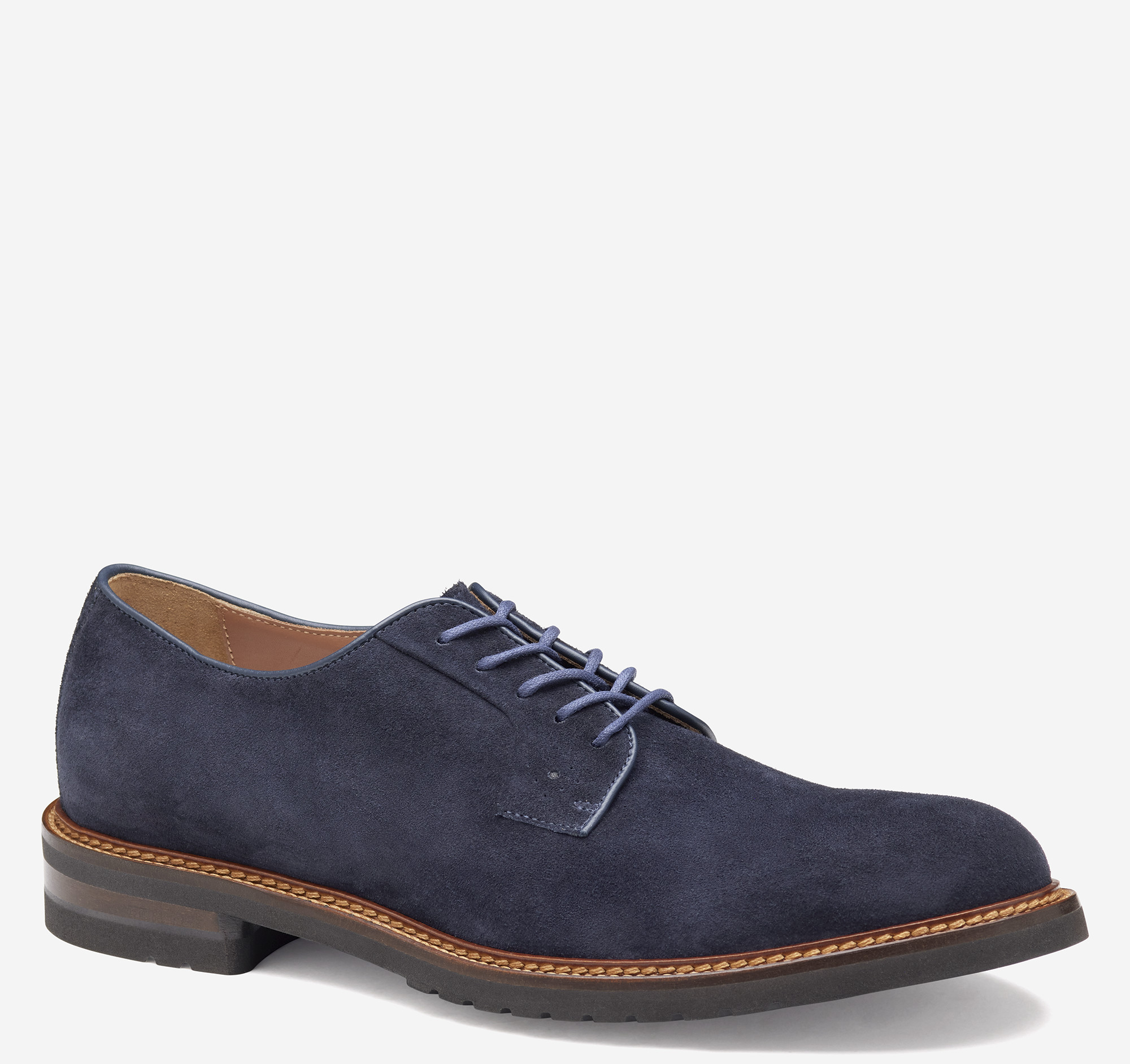 Johnston & Murphy Sullivan Double-Buckle Cap Toe Navy Italian