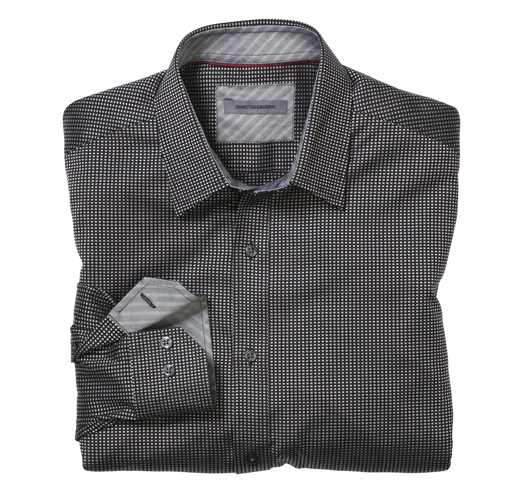 Tailored Fit Micro Squares Shirt