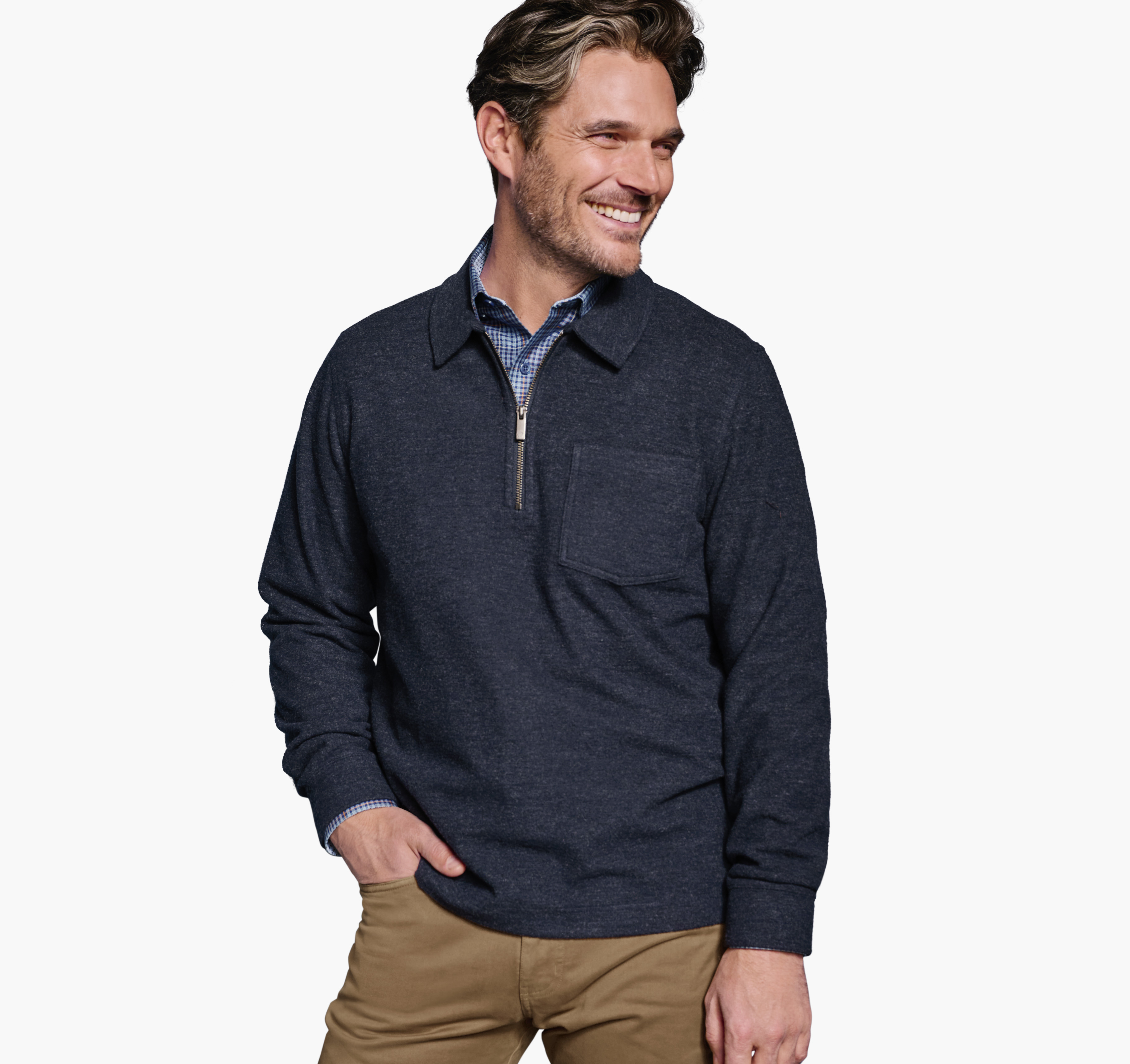 Point Collar Quarter-Zip