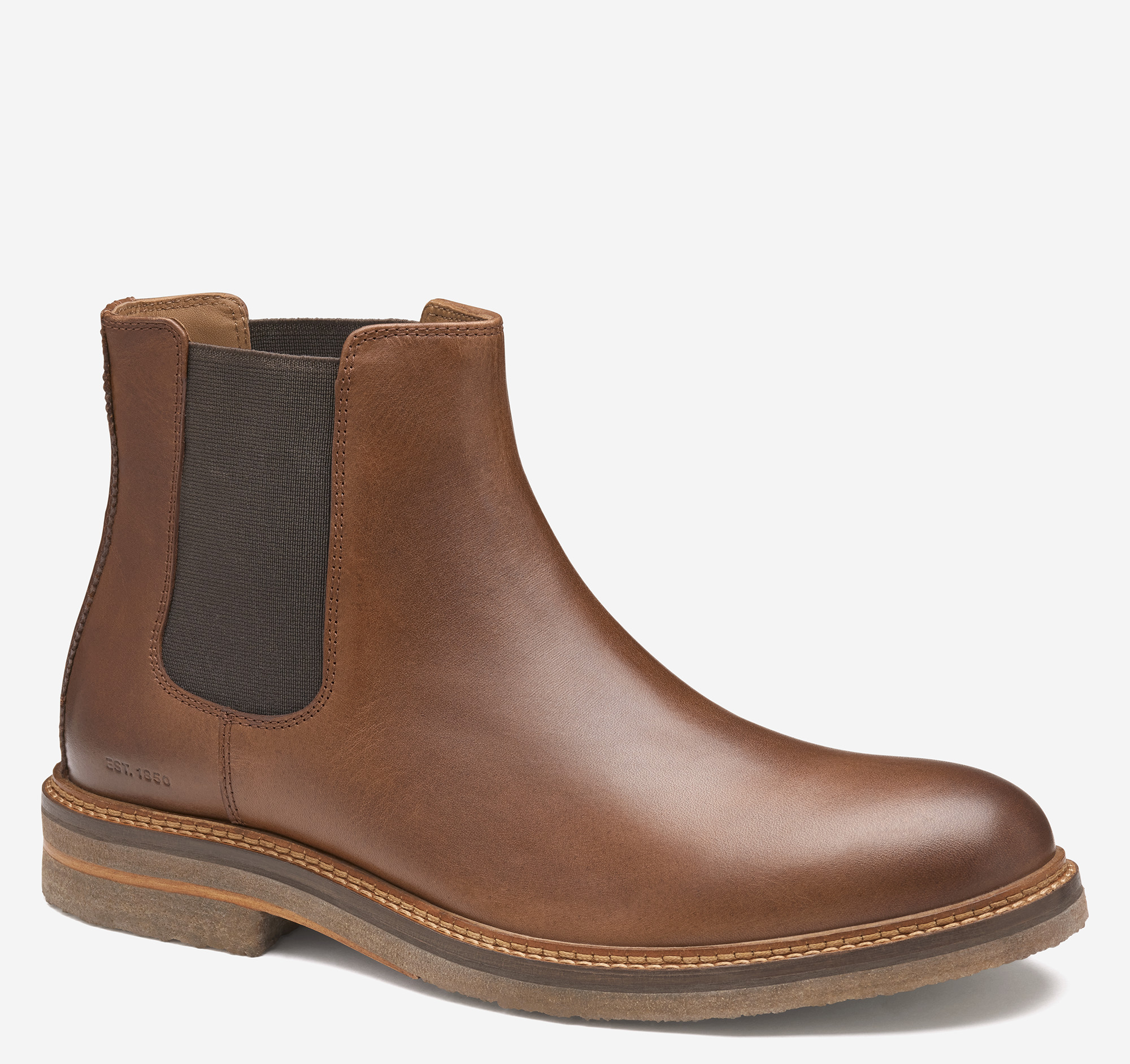 Men's Calder Chelsea Boot in Mahogany Full Grain | Johnston & Murphy