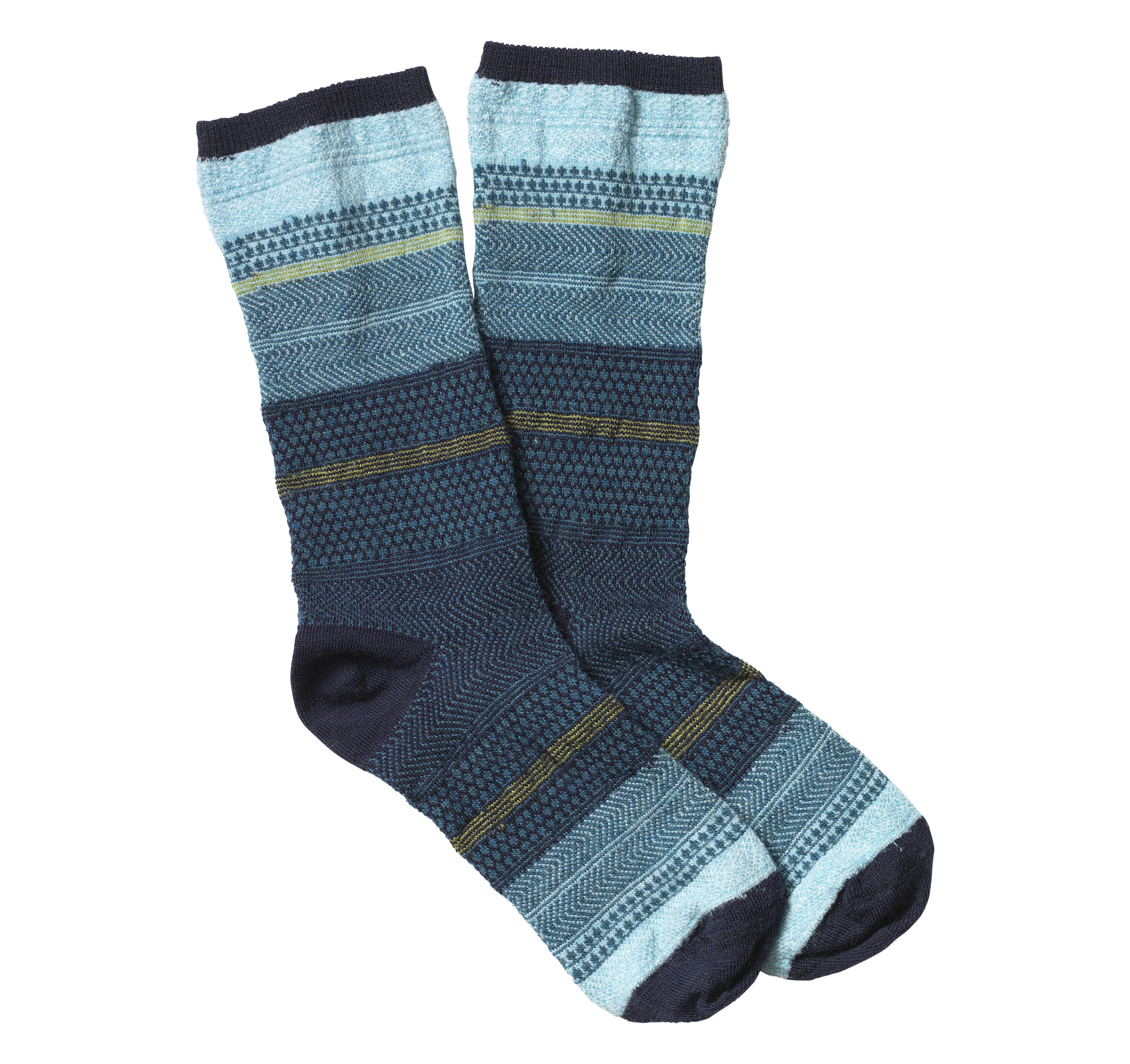 Mixed-Pattern Crew Socks