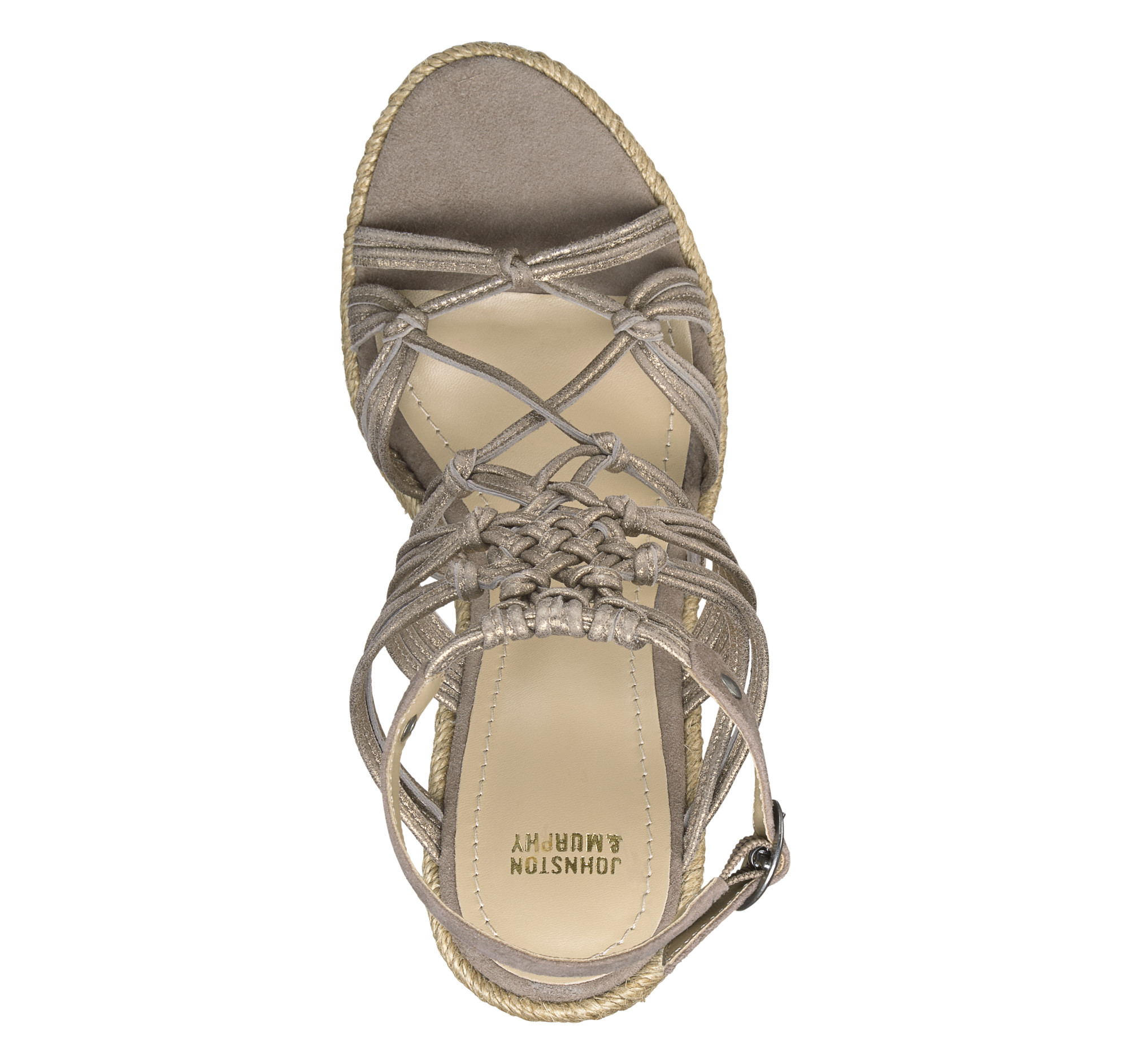 Mindy Braided Ankle-Strap Wedge