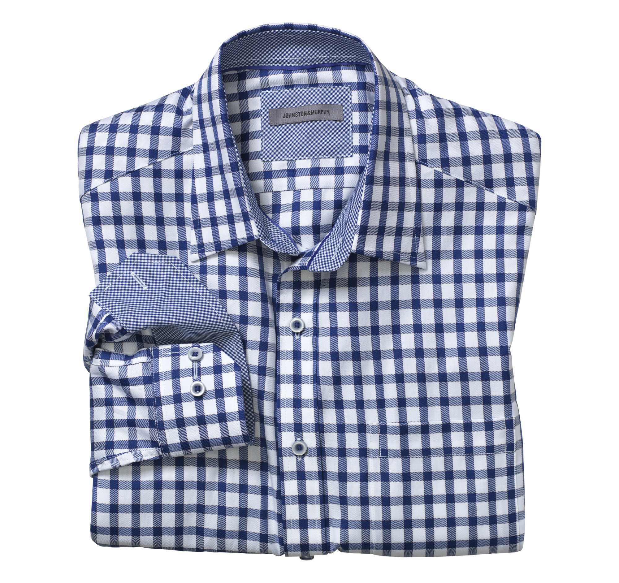 Tailored Fit Herringbone Windowpane Shirt